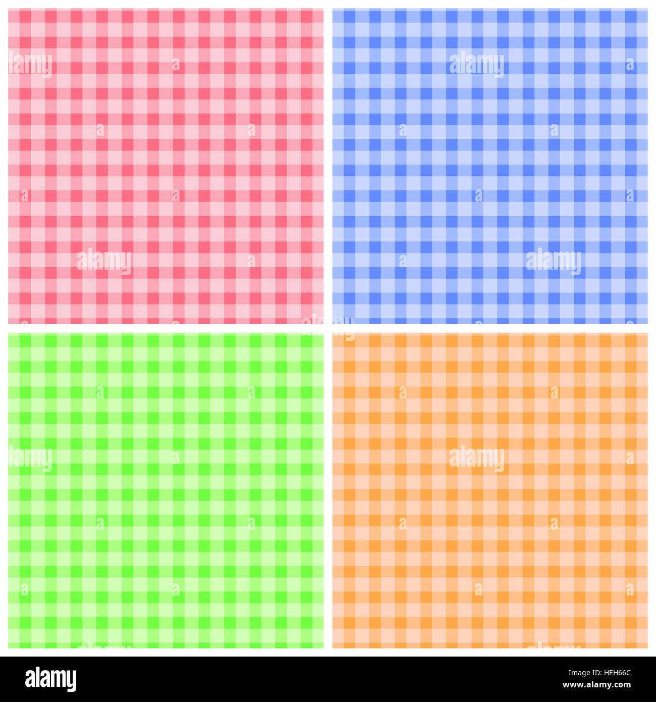 Set of colorful checkered patterns. Pattern color checkered collection ...