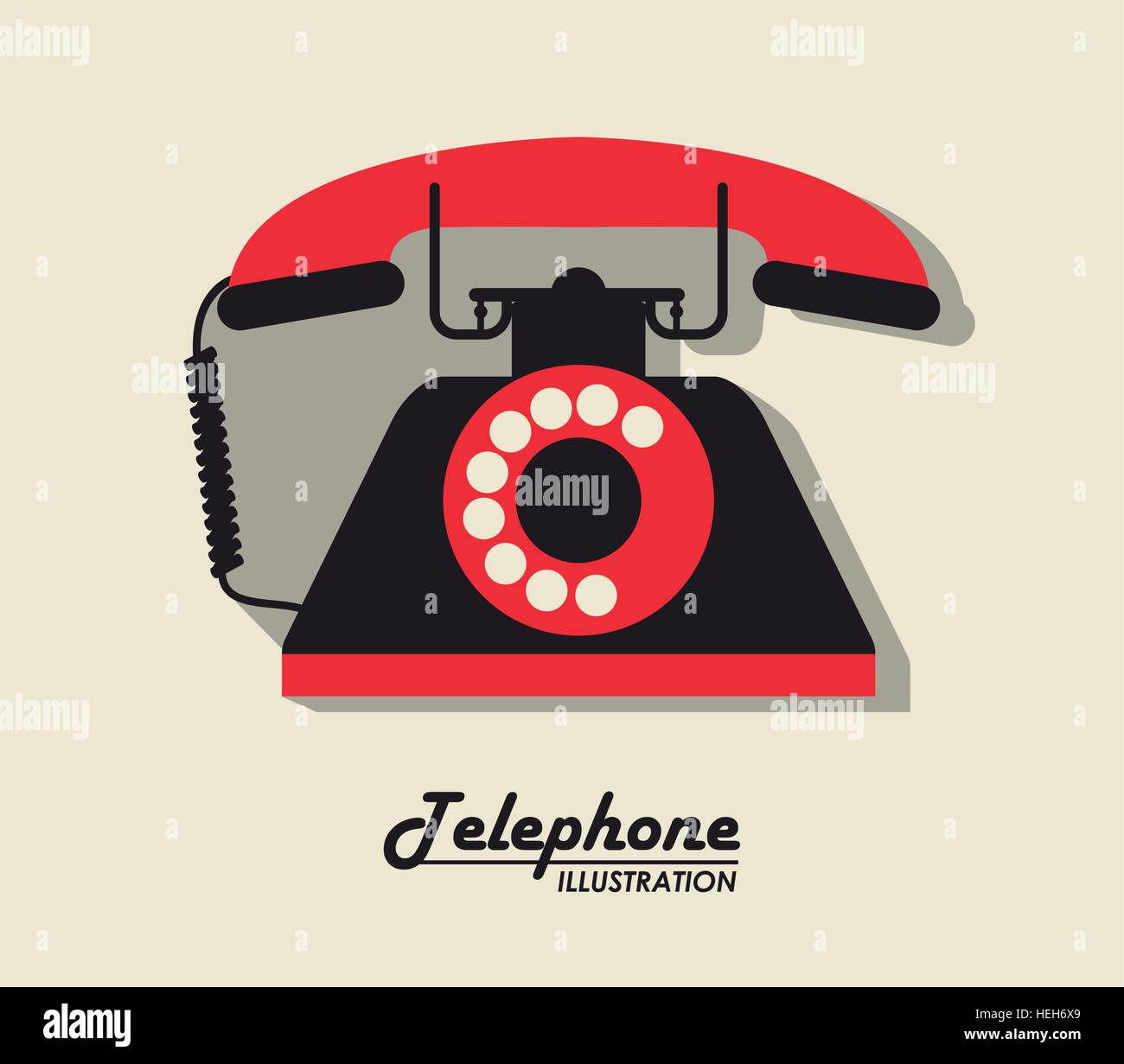 Retro telephone design, Vector illustration Stock Vector Image & Art ...