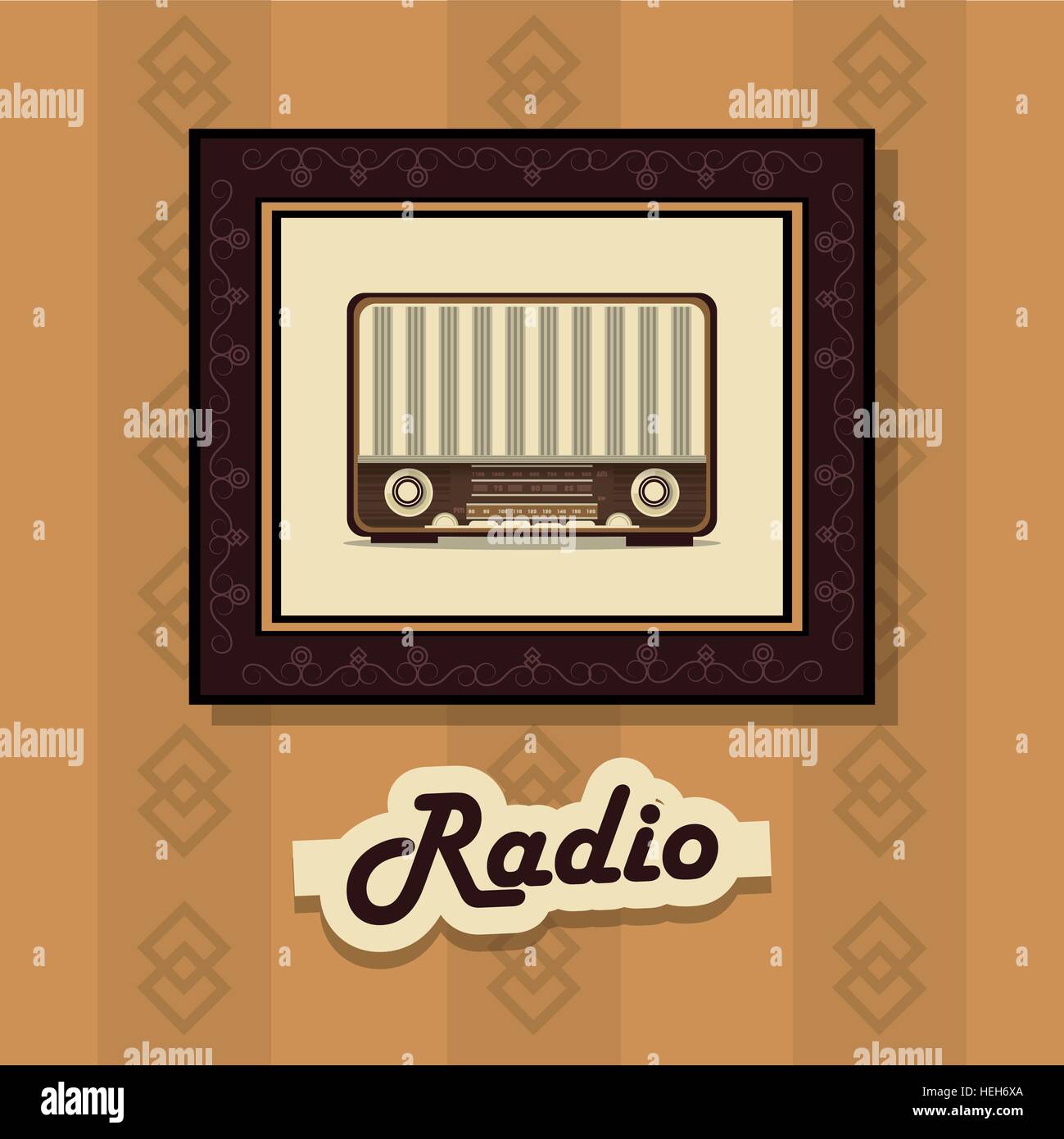 Retro radio design, Vector illustration Stock Vector Image & Art - Alamy