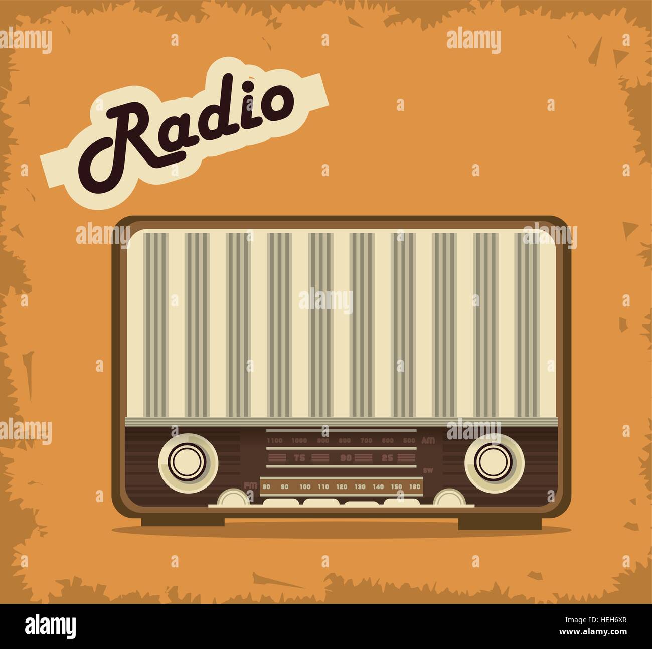 Retro radio design, Vector illustration Stock Vector Image & Art - Alamy
