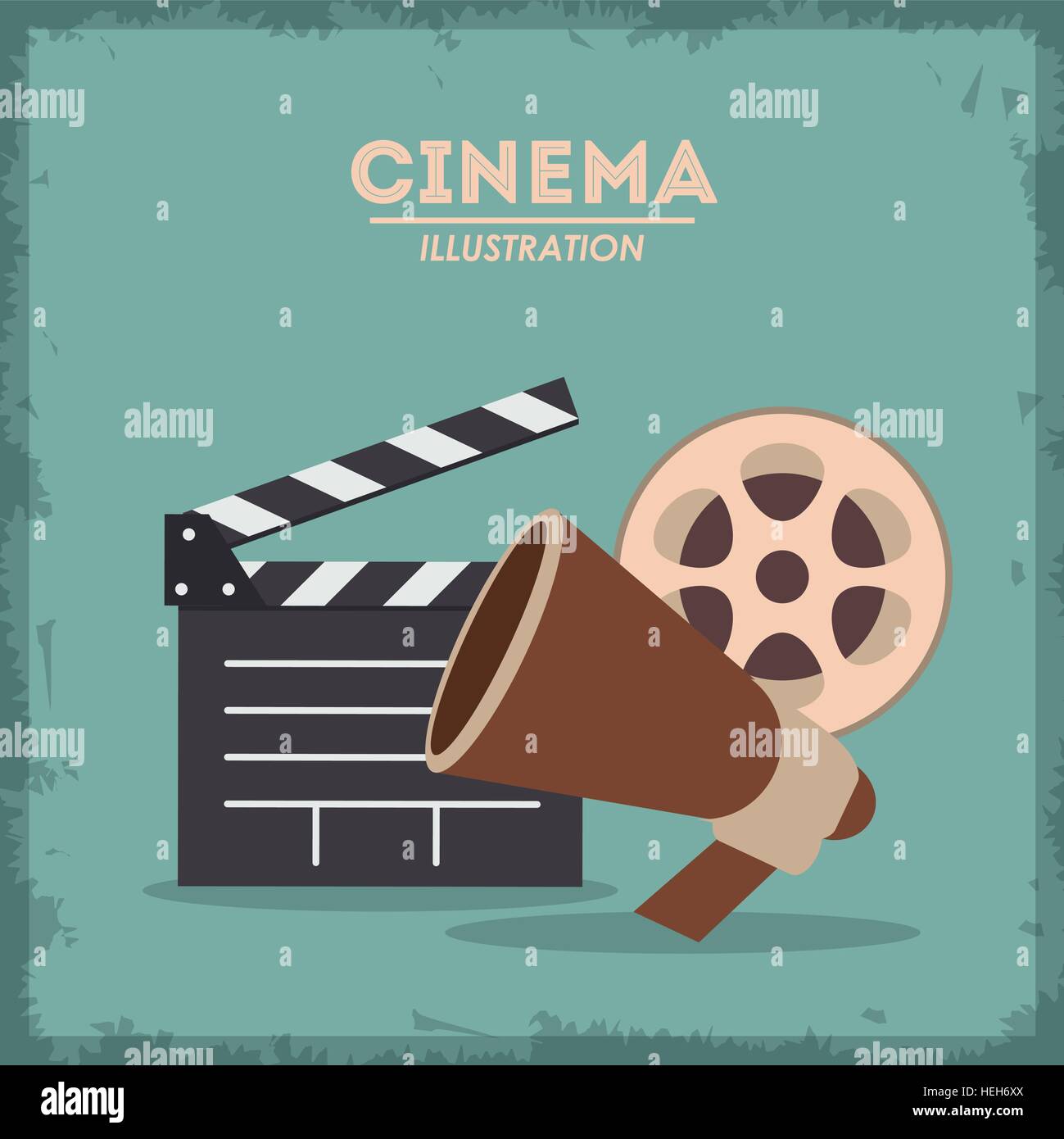 Retro cine objects design, Vector illustration Stock Vector Image & Art ...