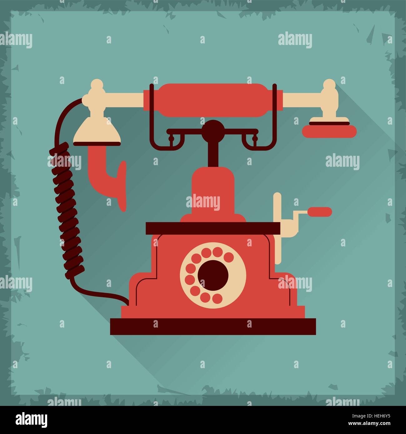 Retro telephone design, Vector illustration Stock Vector Image & Art ...