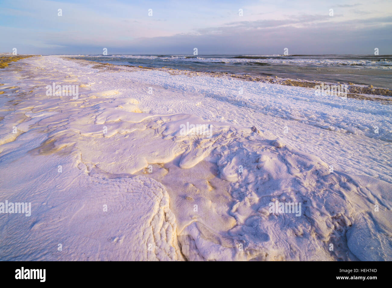 Ice covered coast of the Okhotsk sea, Sakhalin island Stock Photo - Alamy