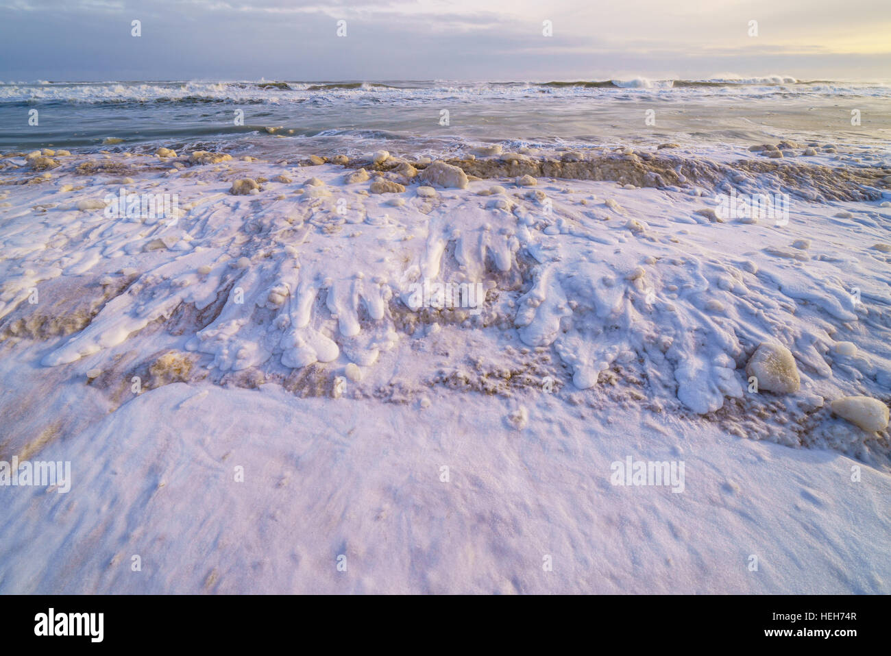 Ice covered coast of the Okhotsk sea, Sakhalin island Stock Photo - Alamy