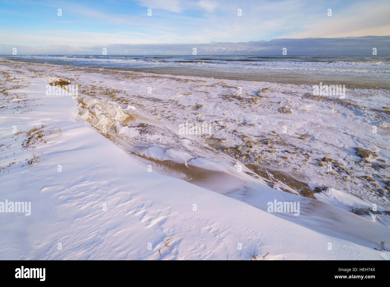 Ice covered coast of the Okhotsk sea, Sakhalin island Stock Photo - Alamy