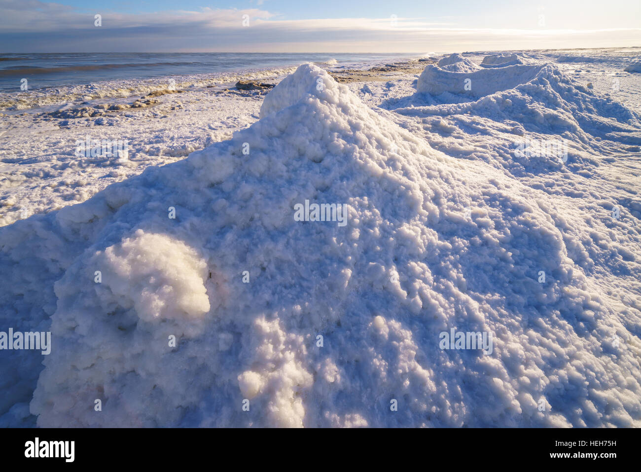 Ice covered coast of the Okhotsk sea, Sakhalin island Stock Photo - Alamy
