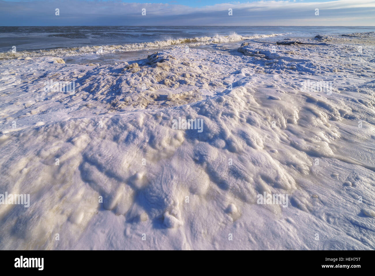 Ice covered coast of the Okhotsk sea, Sakhalin island Stock Photo - Alamy