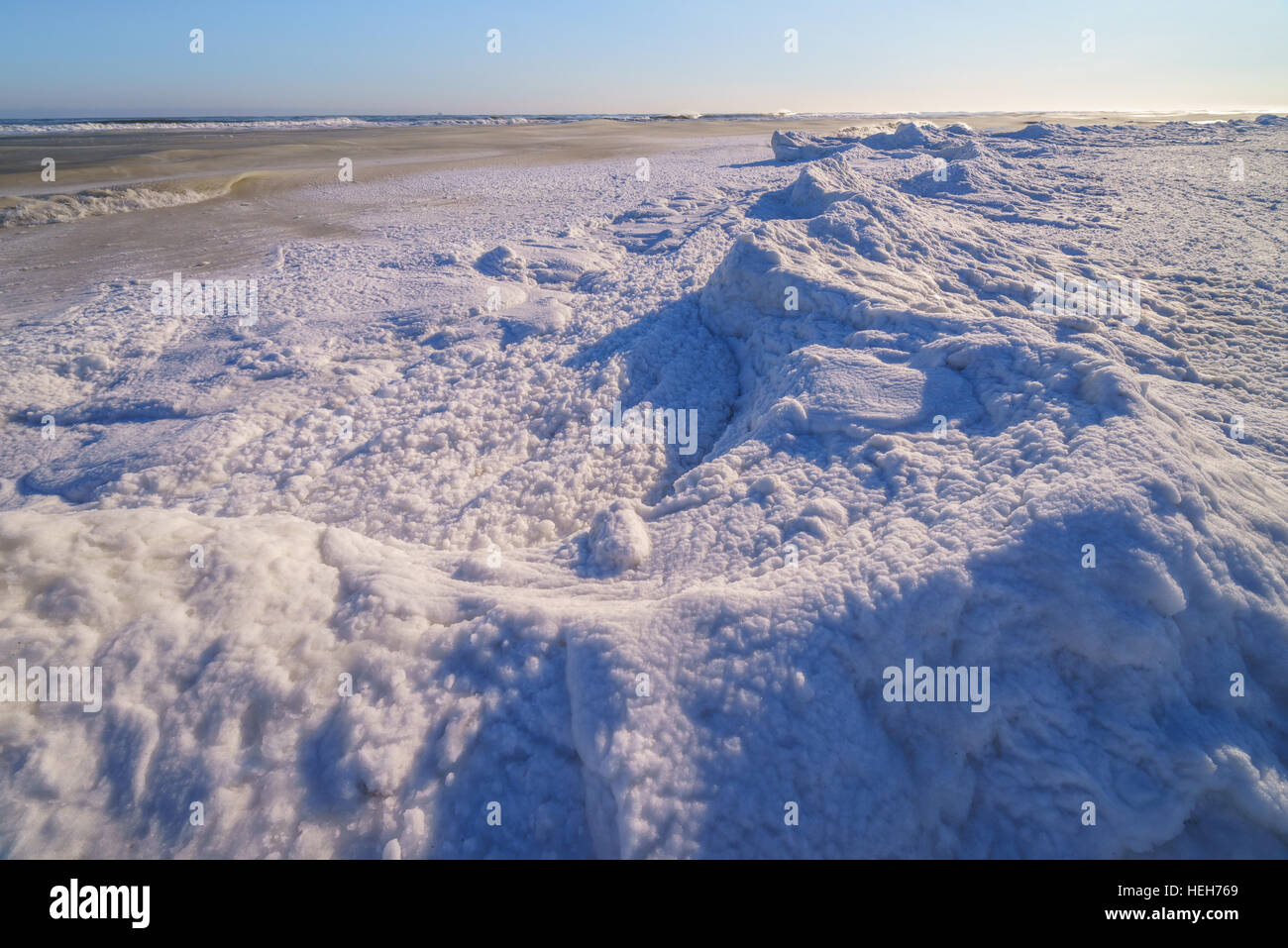 Ice covered coast of the Okhotsk sea, Sakhalin island Stock Photo - Alamy