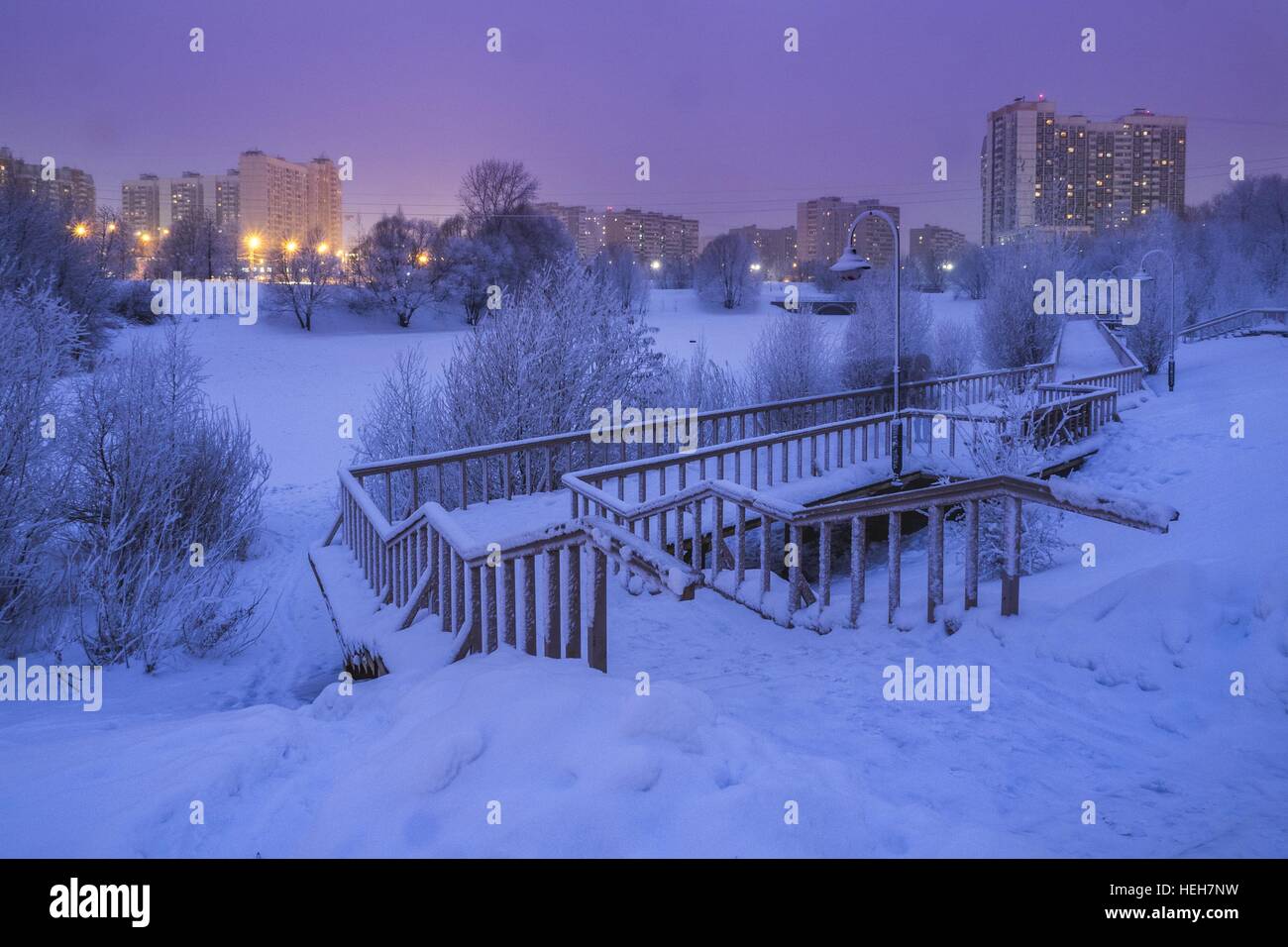 View of winter Moscow, Russia Stock Photo - Alamy