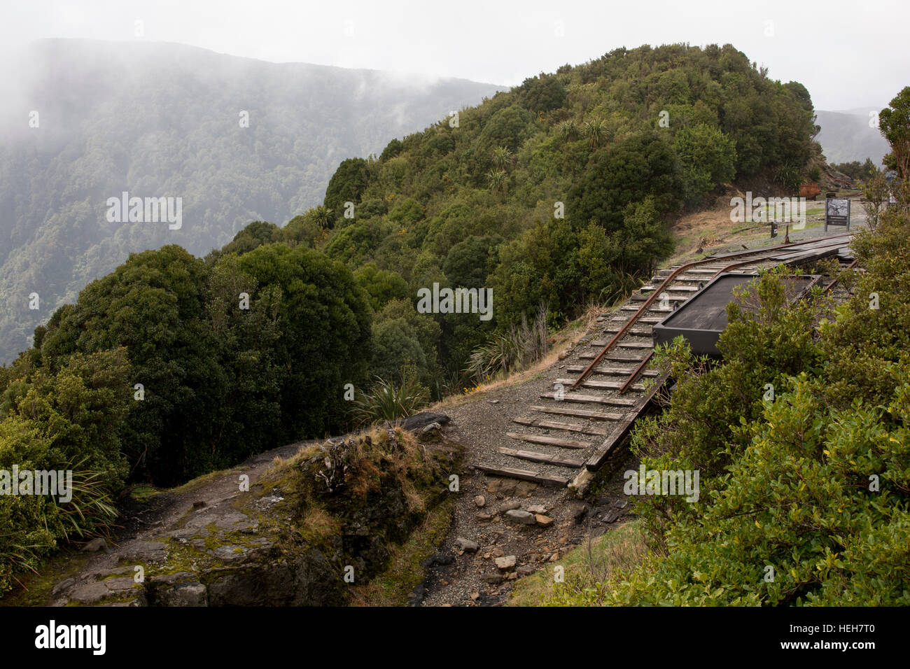 Rusty rails and old wagons remain from the Denniston Incline which ...