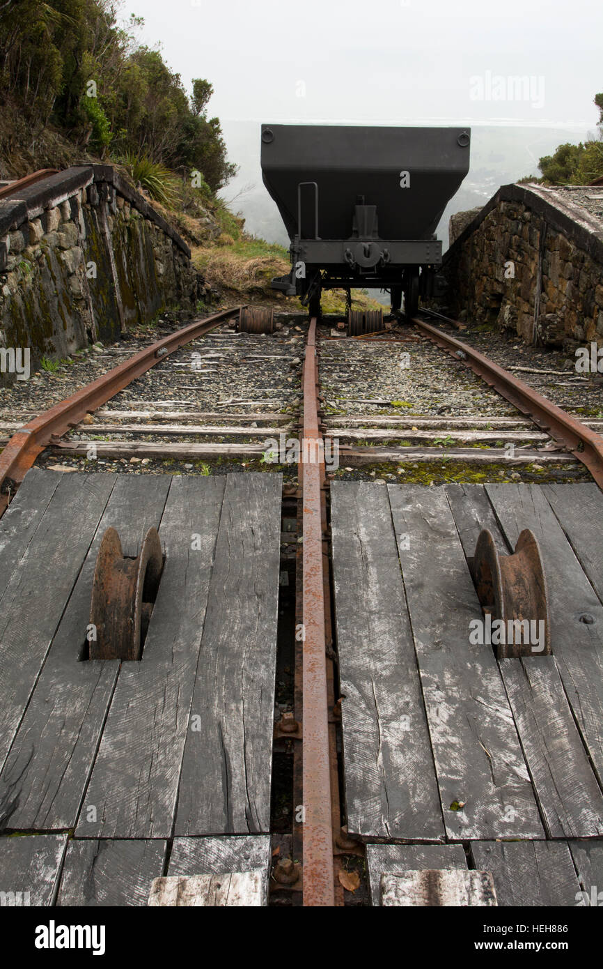 Rusty rails and old wagons remain from the Denniston Incline which ...