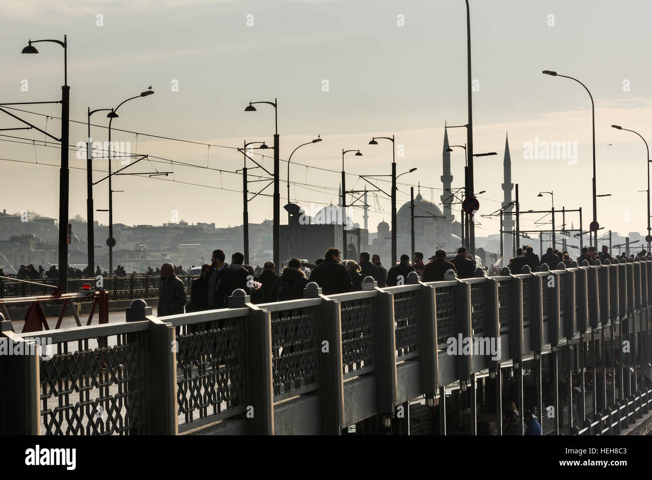 Galata bridge walk hi-res stock photography and images - Alamy