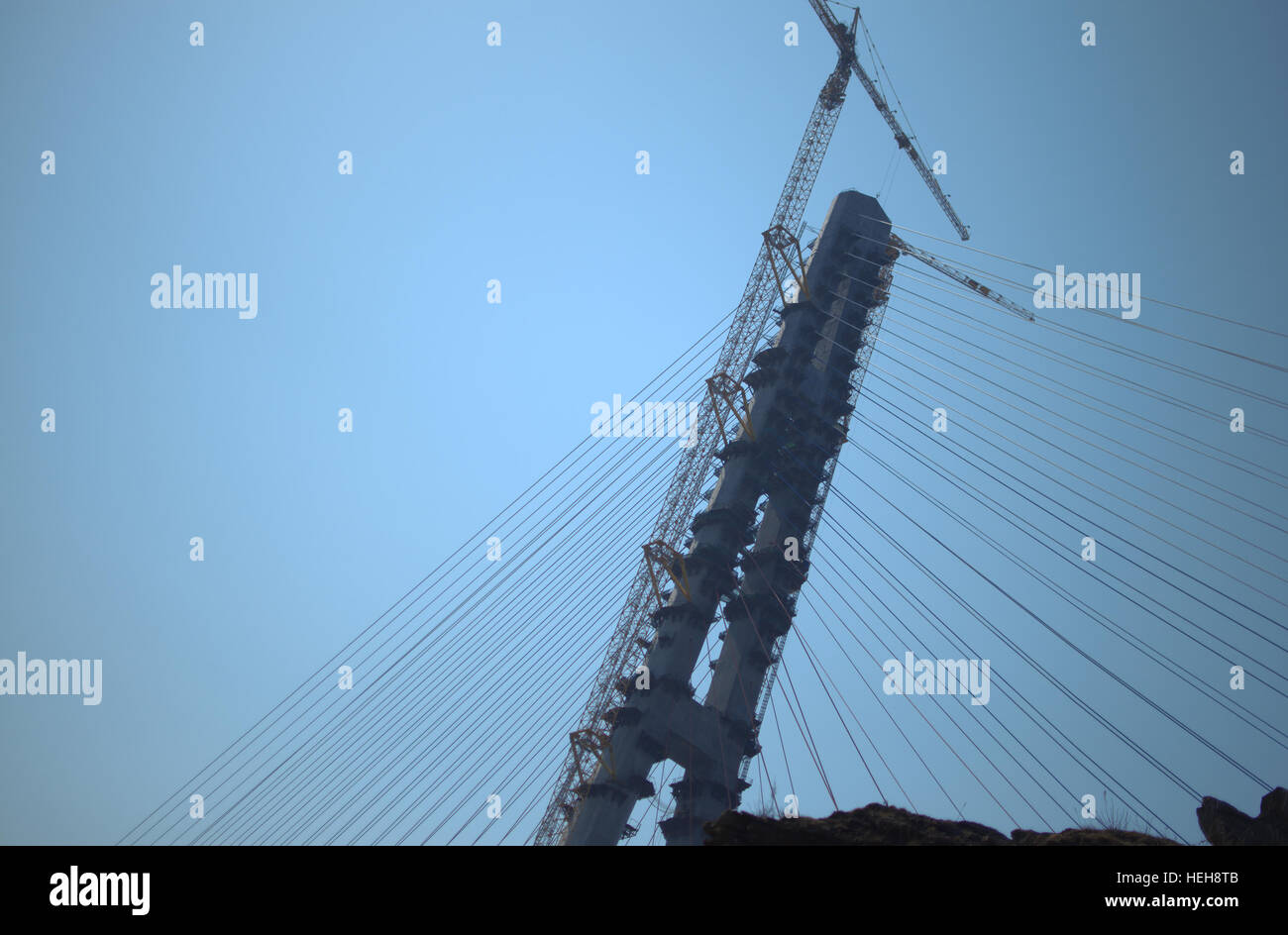 Structural steel cable stayed bridge hi-res stock photography and ...