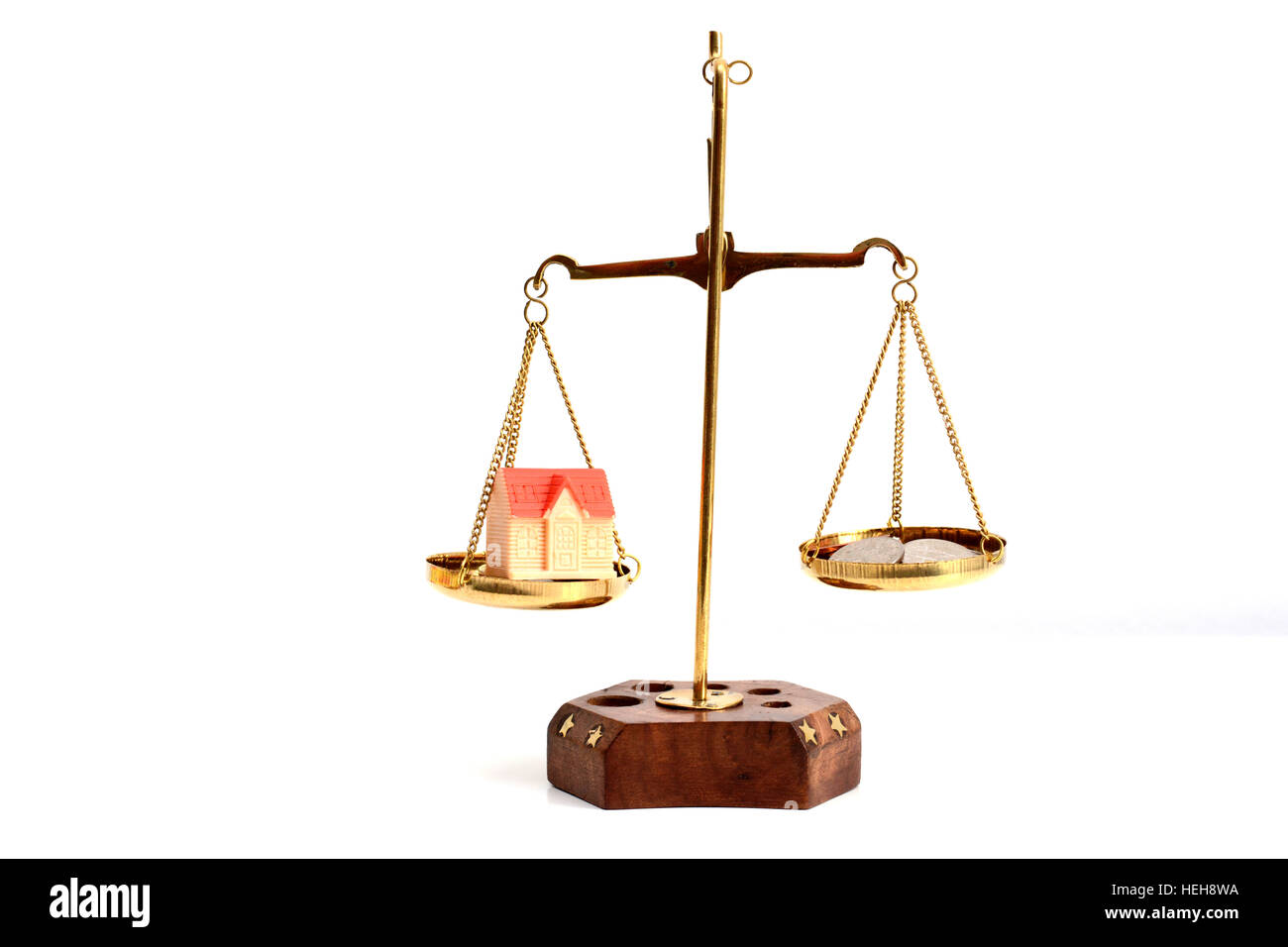 Concept scale money house hi-res stock photography and images - Alamy
