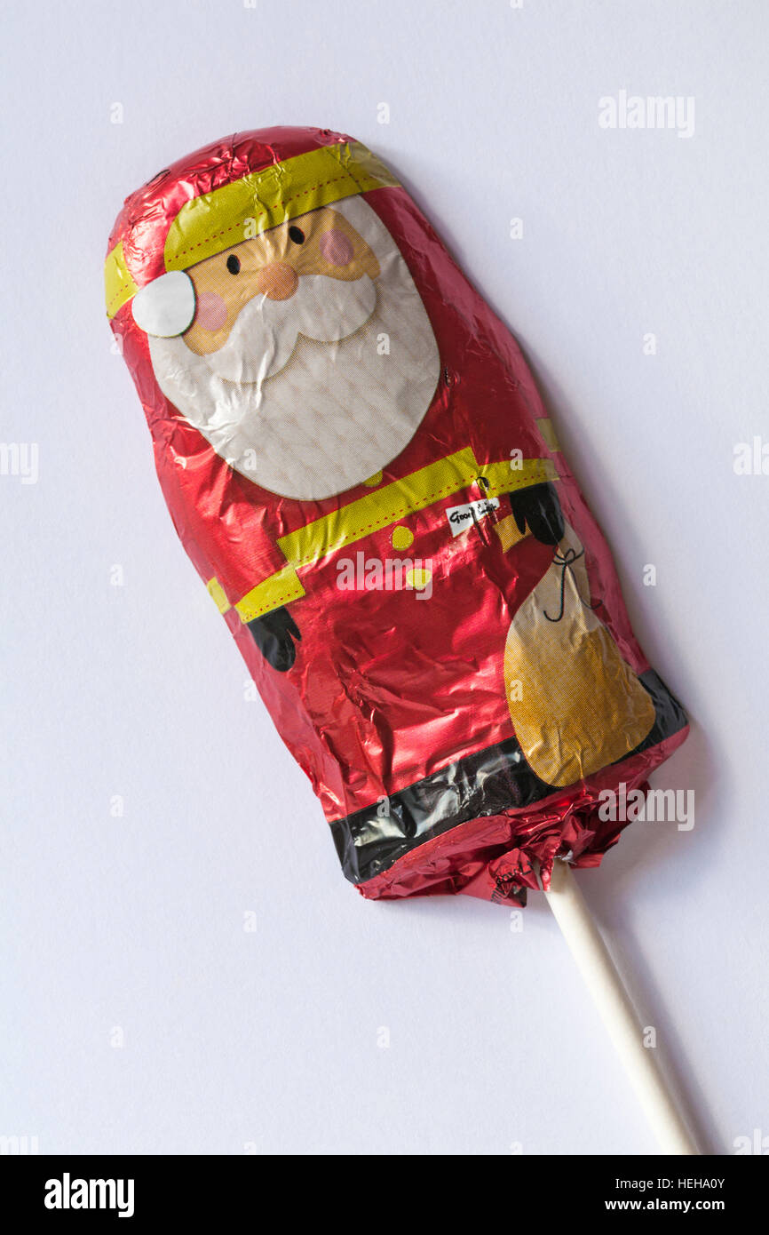 solid milk chocolate santa, Fatther Christmas, chocolate lolly ready ...