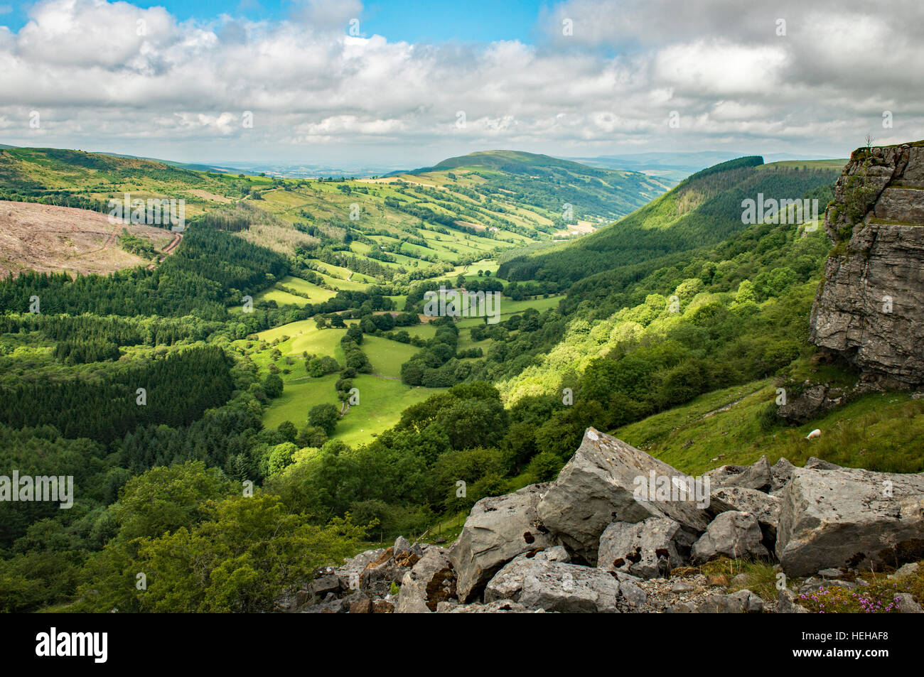 The Duffryn Crawnon Valley in the Brecon Beacons National Park, south ...