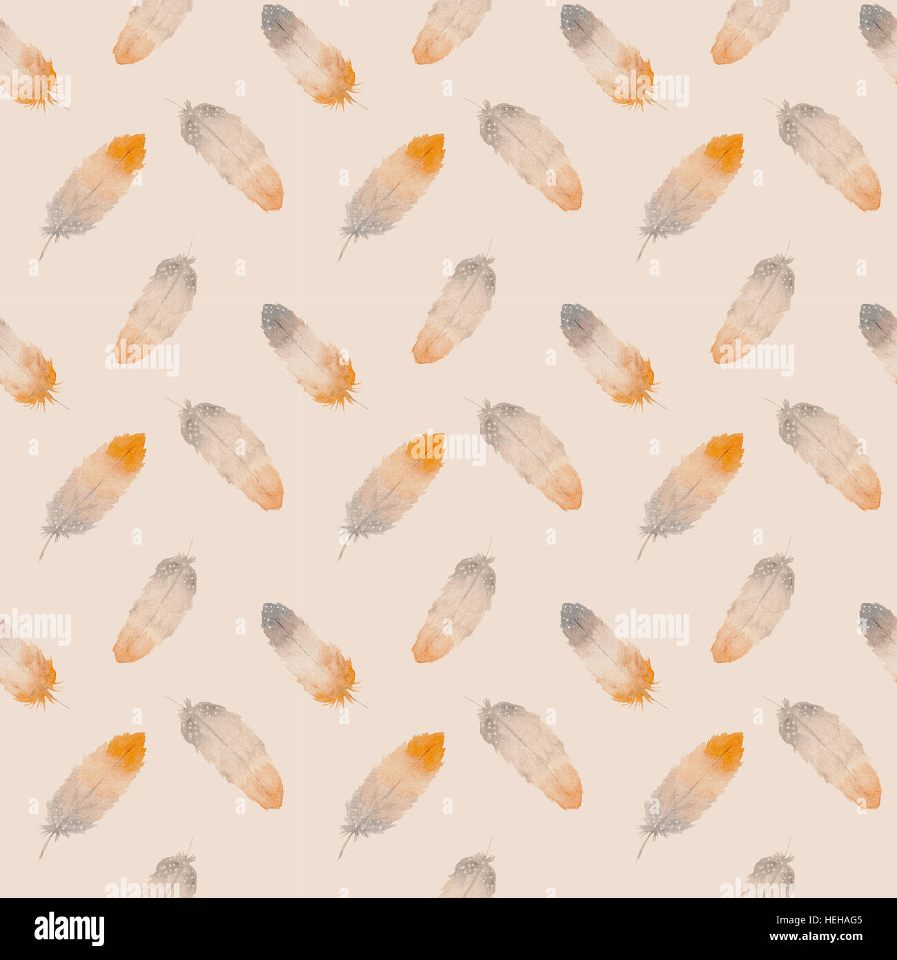 Seamless watercolor creative texture feathers hi-res stock photography ...