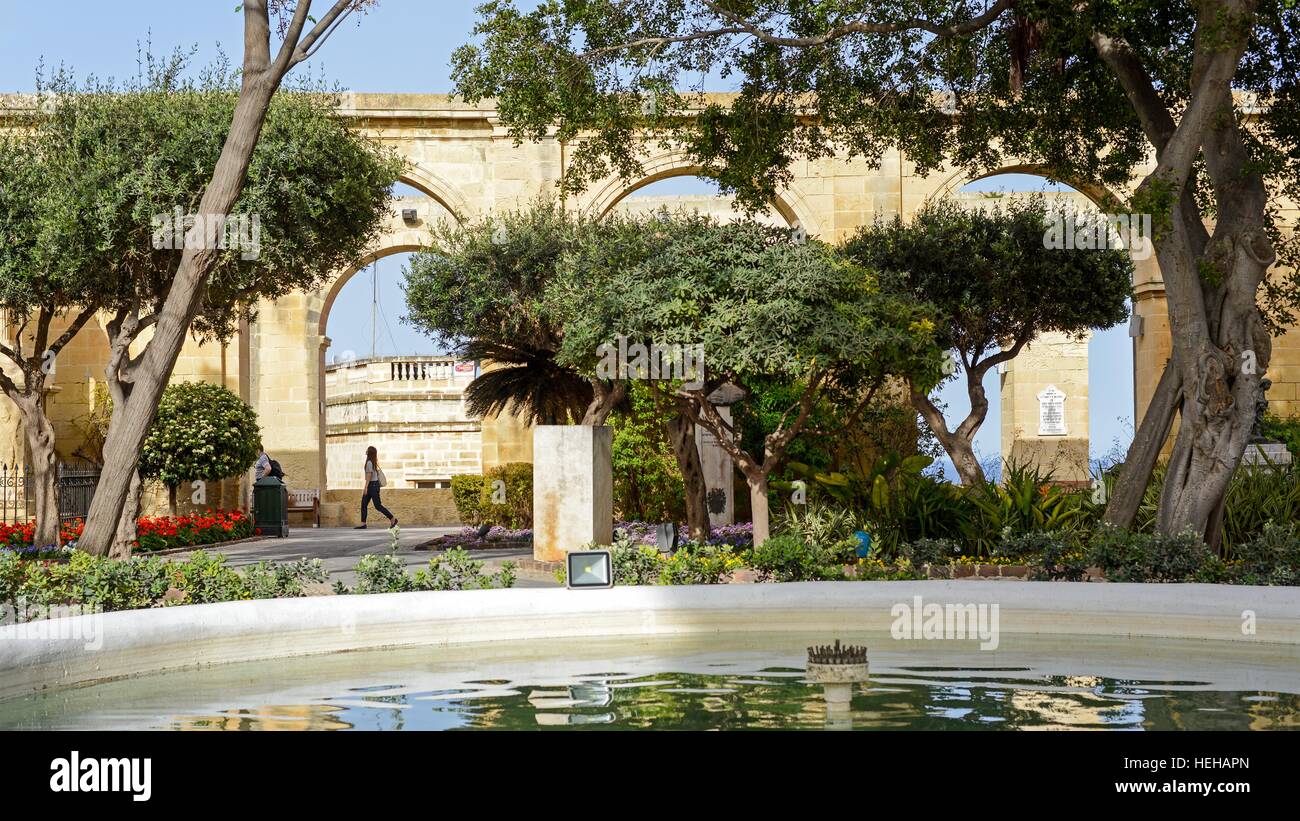 Upper Barrakka Gardens - Valletta, Malta Stock Photo - Alamy