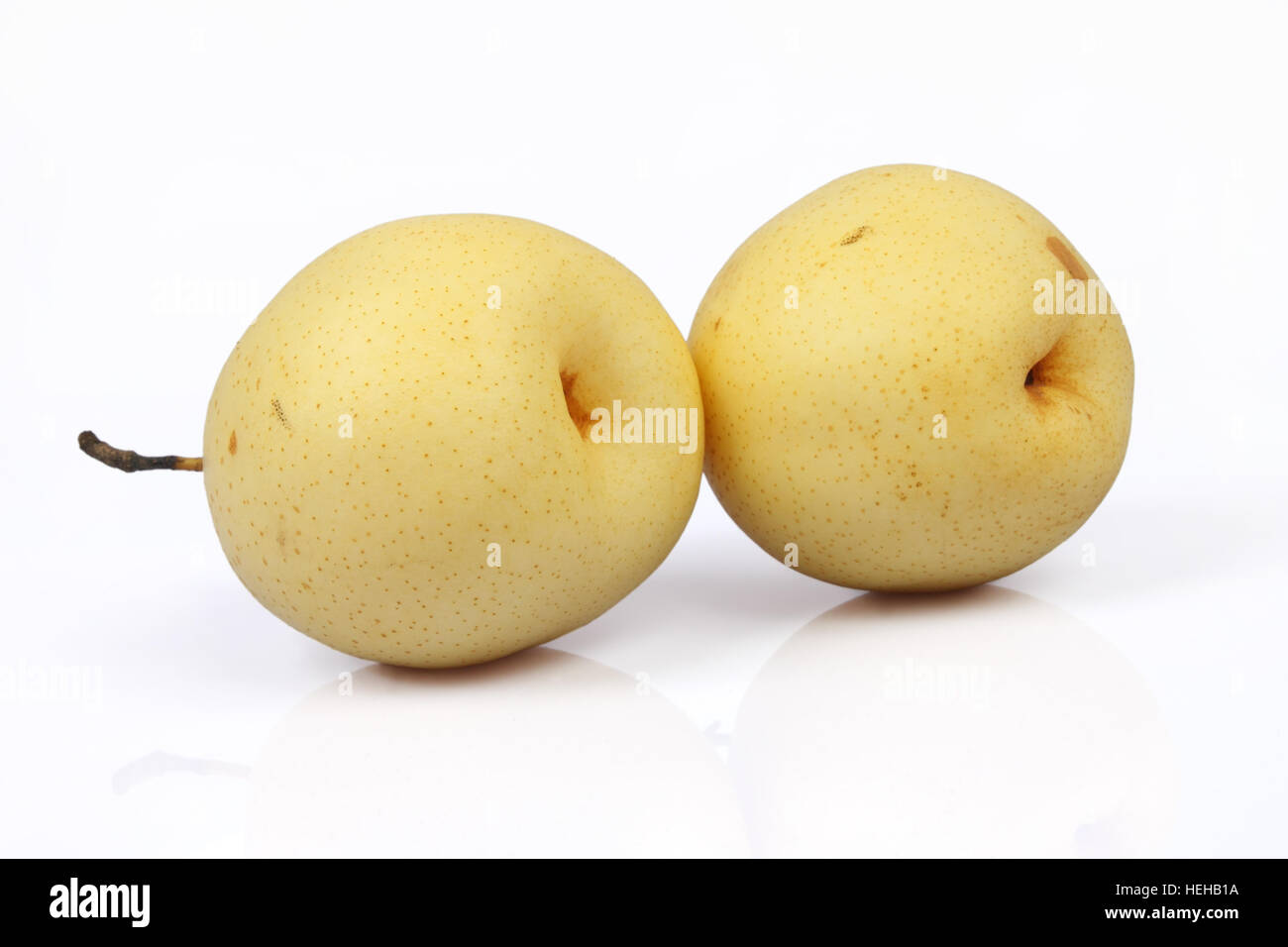 Indian Pears Isolated on White Stock Photo - Alamy