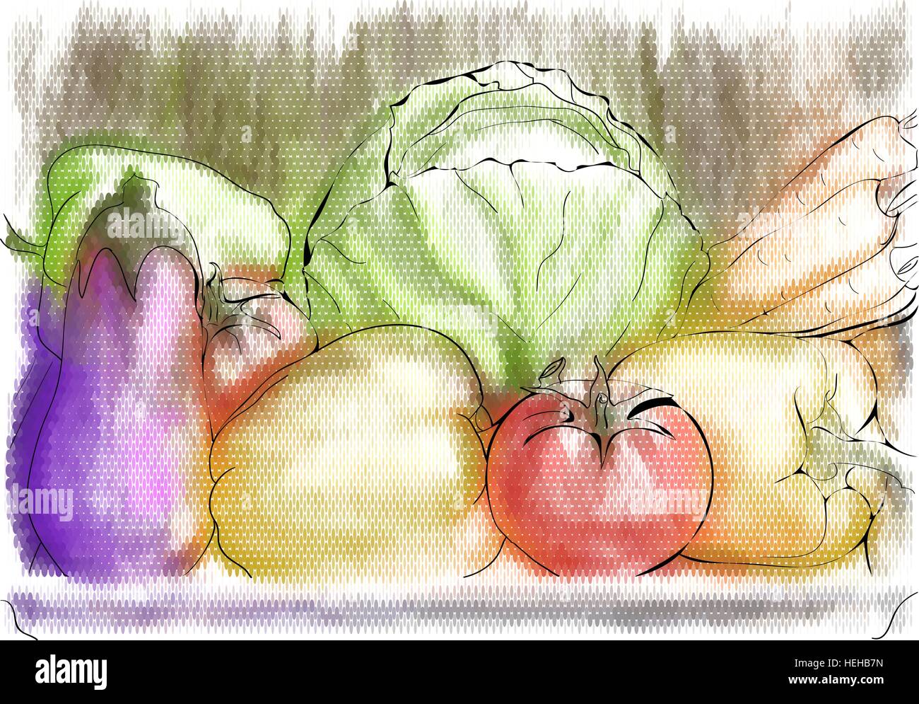 Vegetables autumn harvest Stock Vector Images - Alamy