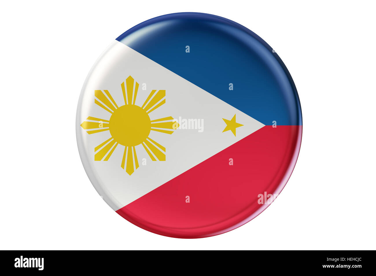 Philippines flag button icon hi-res stock photography and images - Alamy