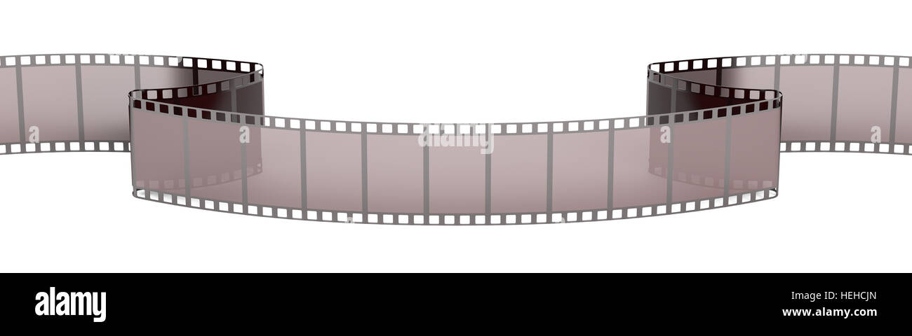 Film Strip closeup, 3D rendering isolated on white background Stock ...