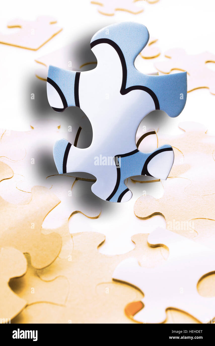 Puzzle piece, pieces of a puzzle Stock Photo - Alamy