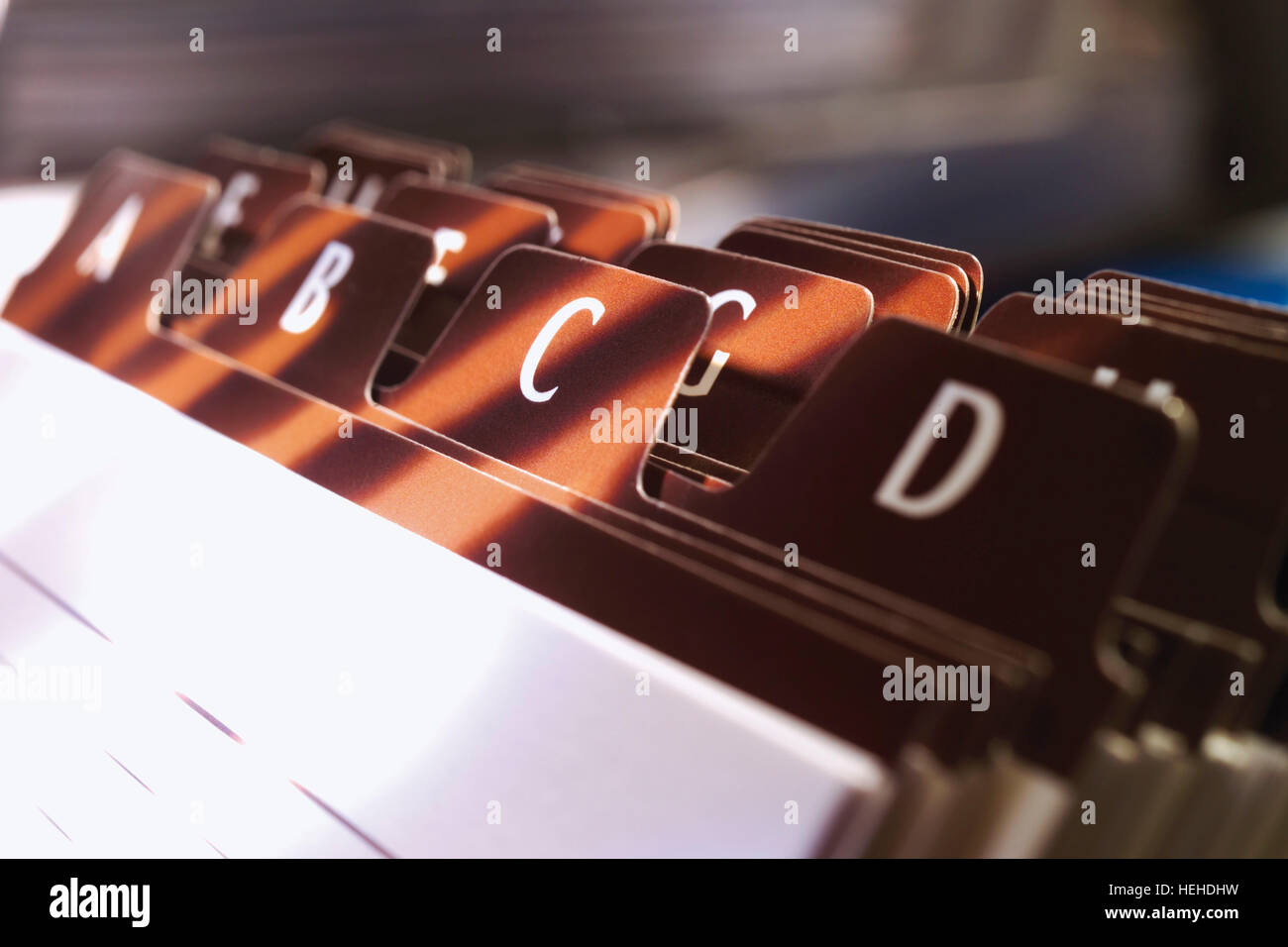 Alphabetized files, file folders Stock Photo - Alamy