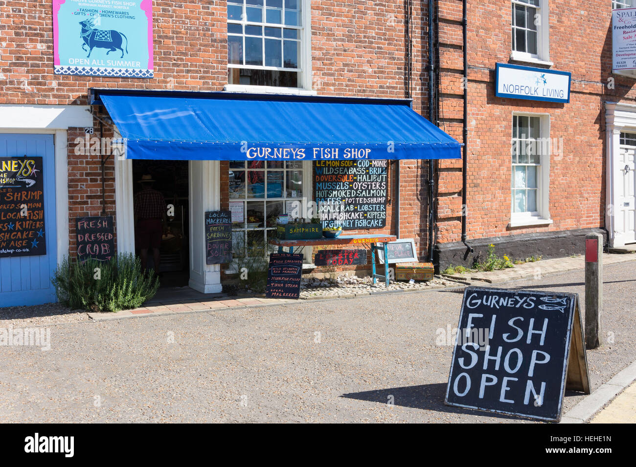 Gurney's Fish Shop, Market Place, Burnham Market, Norfolk, England ...