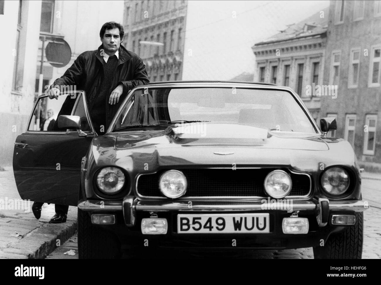 Timothy Dalton As James Bond Film Title James Bond Black and White ...