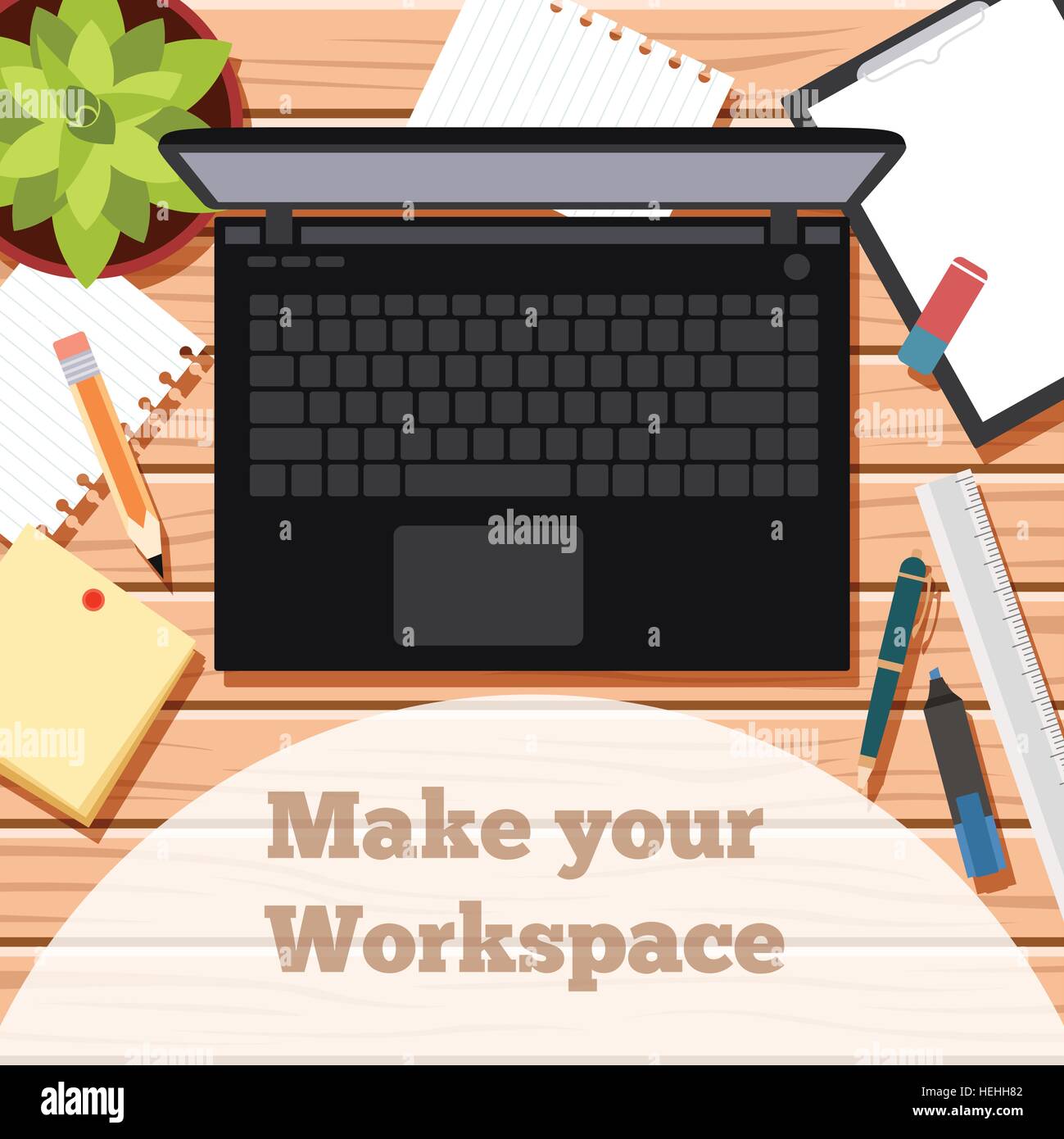 Workspace design Stock Vector Images - Alamy