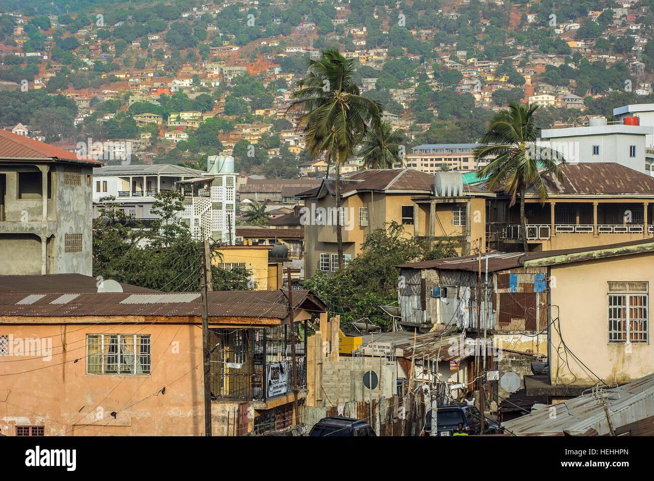 Freetown city skyline, Brookfields, Sierra Leone Stock Photo - Alamy