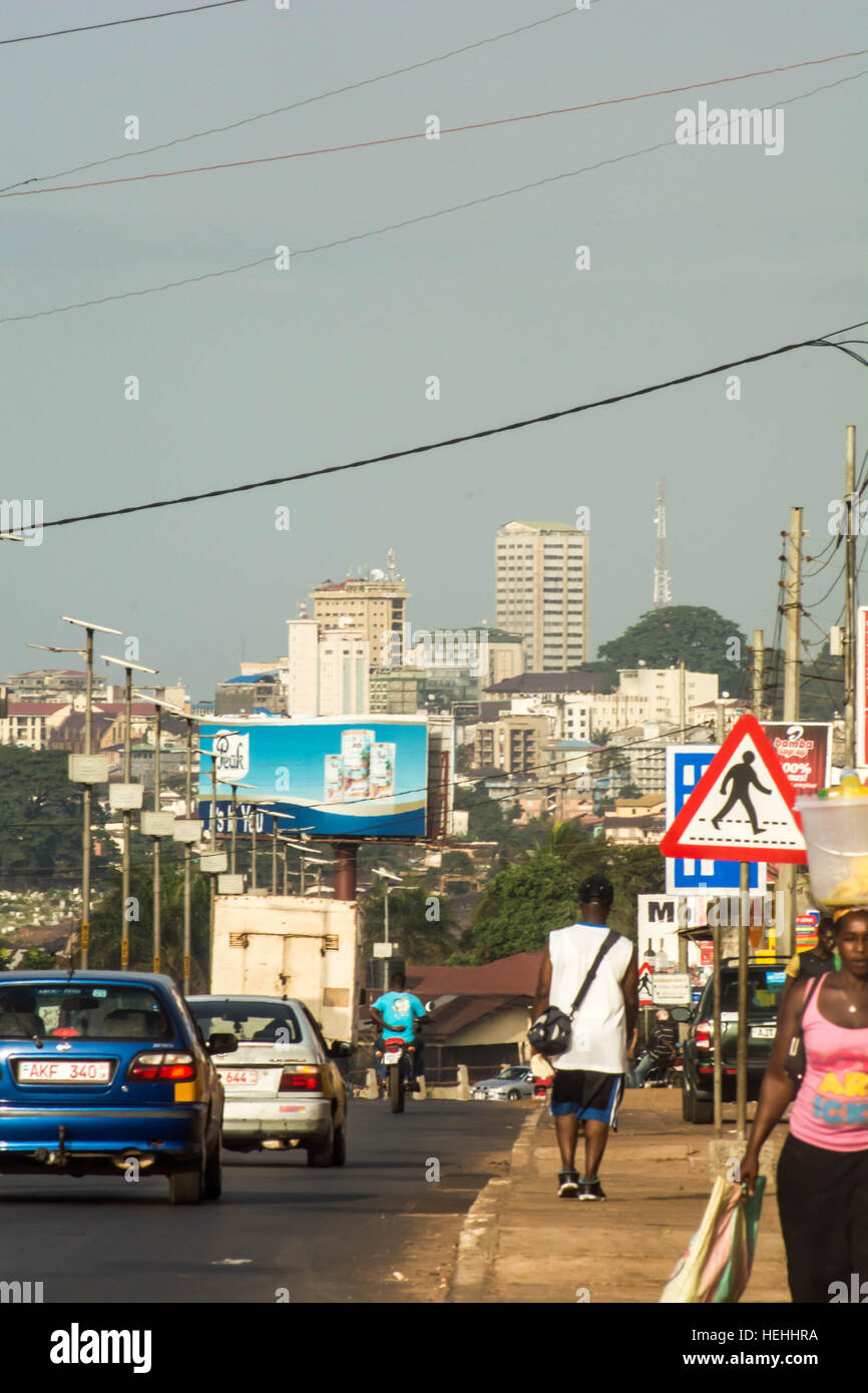 Freetown city street view,Wilkinson Road Sierra Leone Stock Photo - Alamy