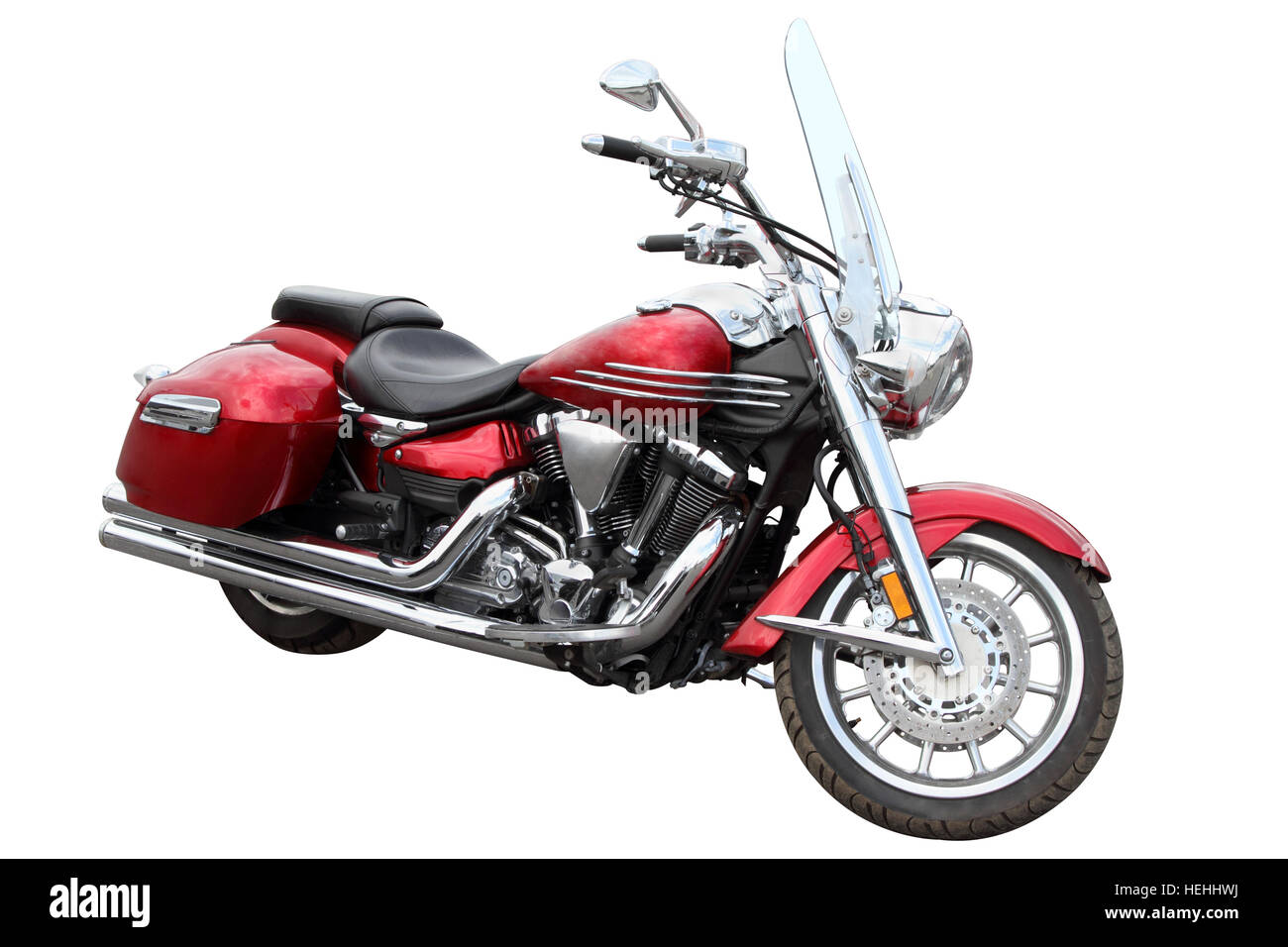Modern red motorcycle isolated on white background Stock Photo - Alamy