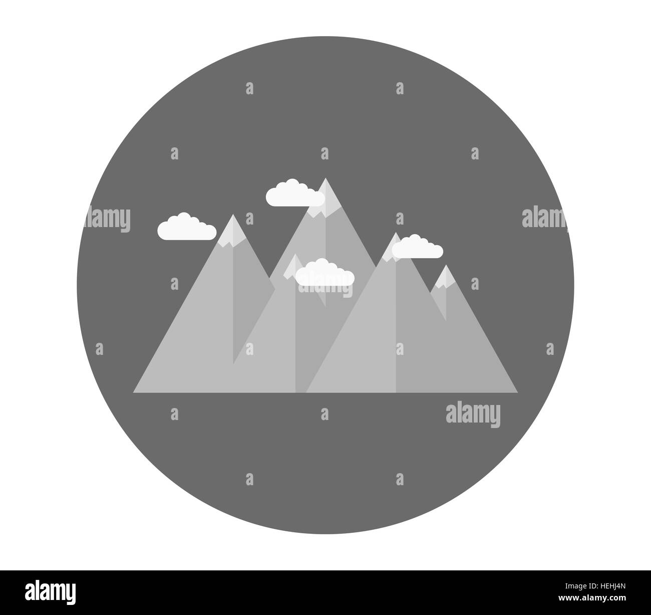 Mountains vector icon nature Black and White Stock Photos & Images - Alamy