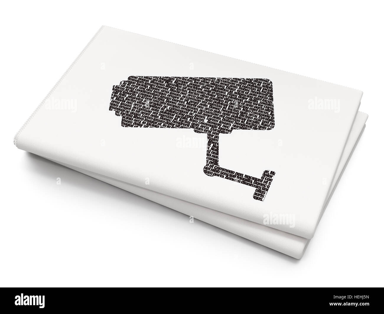 Security concept: Cctv Camera on Blank Newspaper background Stock Photo ...