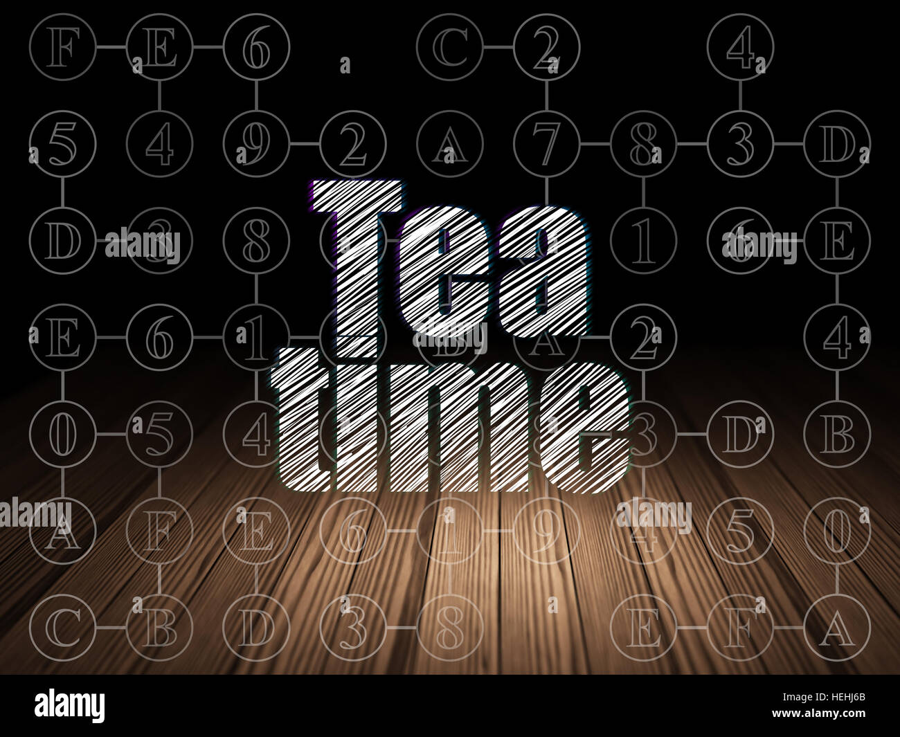 Time concept: Tea Time in grunge dark room Stock Photo - Alamy