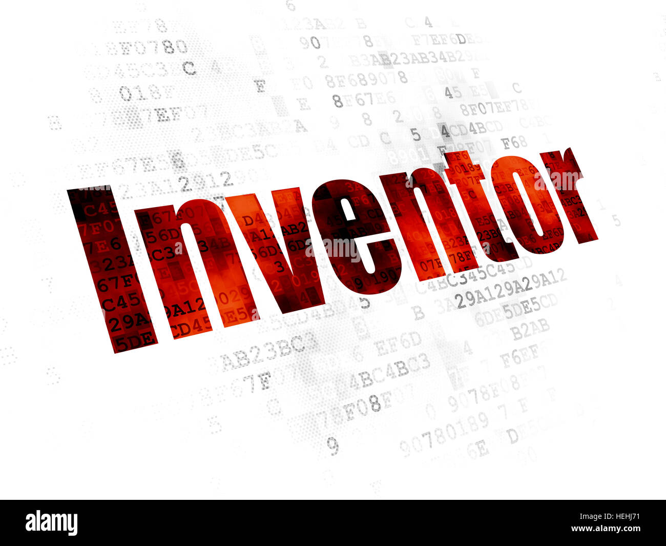 Science concept: Inventor on Digital background Stock Photo - Alamy