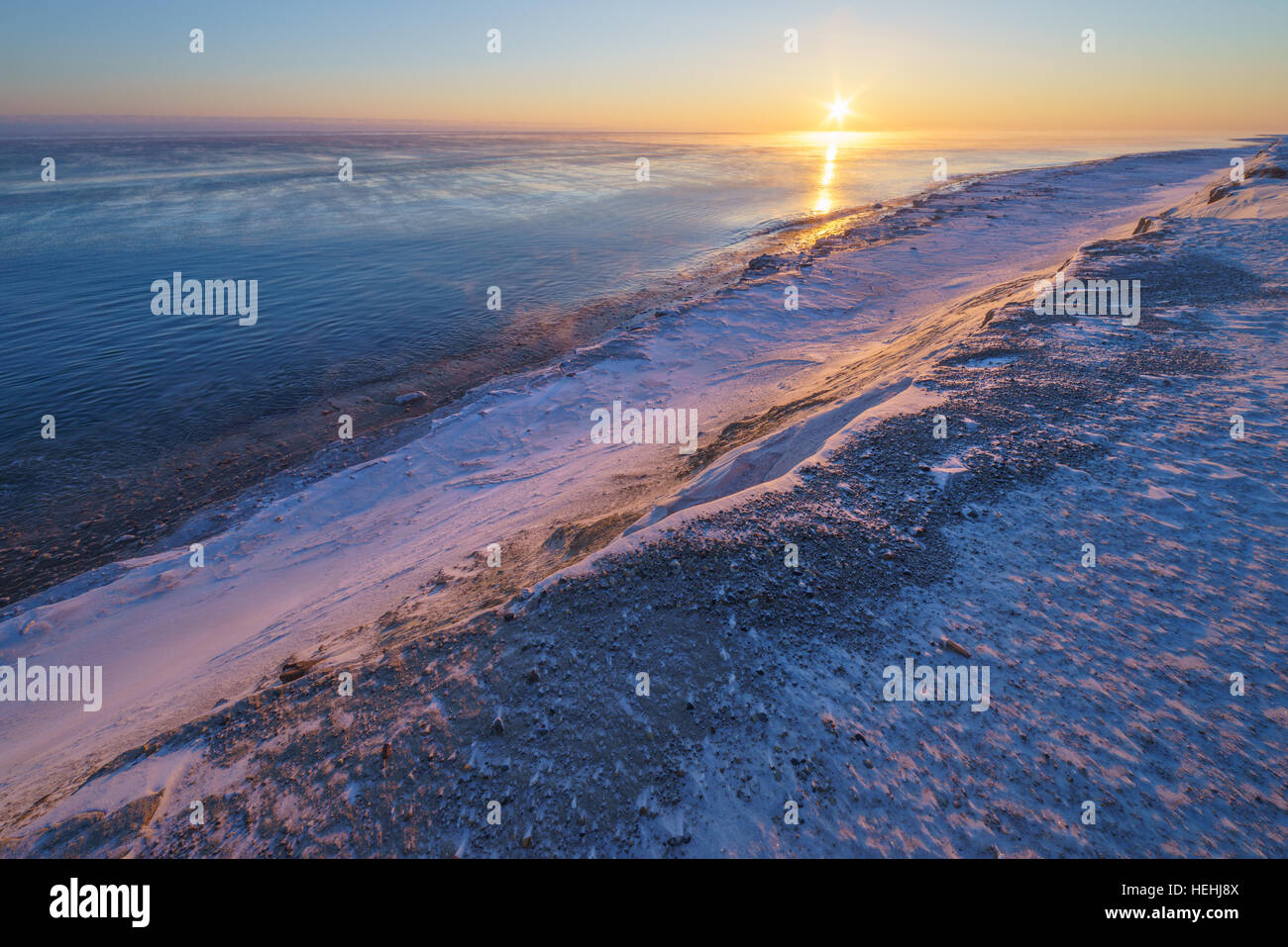 Dawn in the seashore, Okhotsk sea, Sakhalin island Stock Photo - Alamy