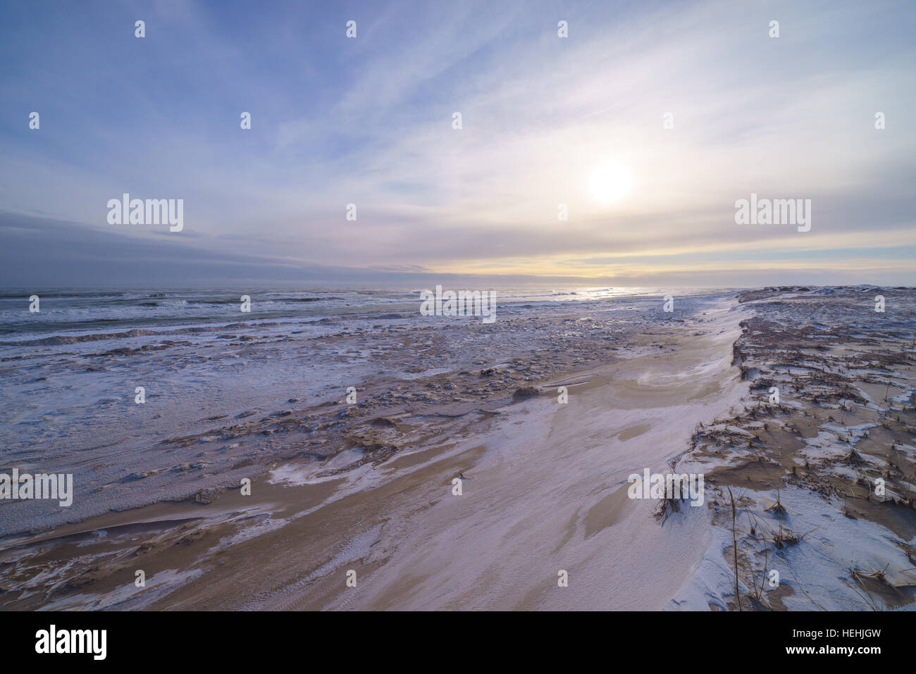 Ice covered coast of the Okhotsk sea, Sakhalin island Stock Photo - Alamy