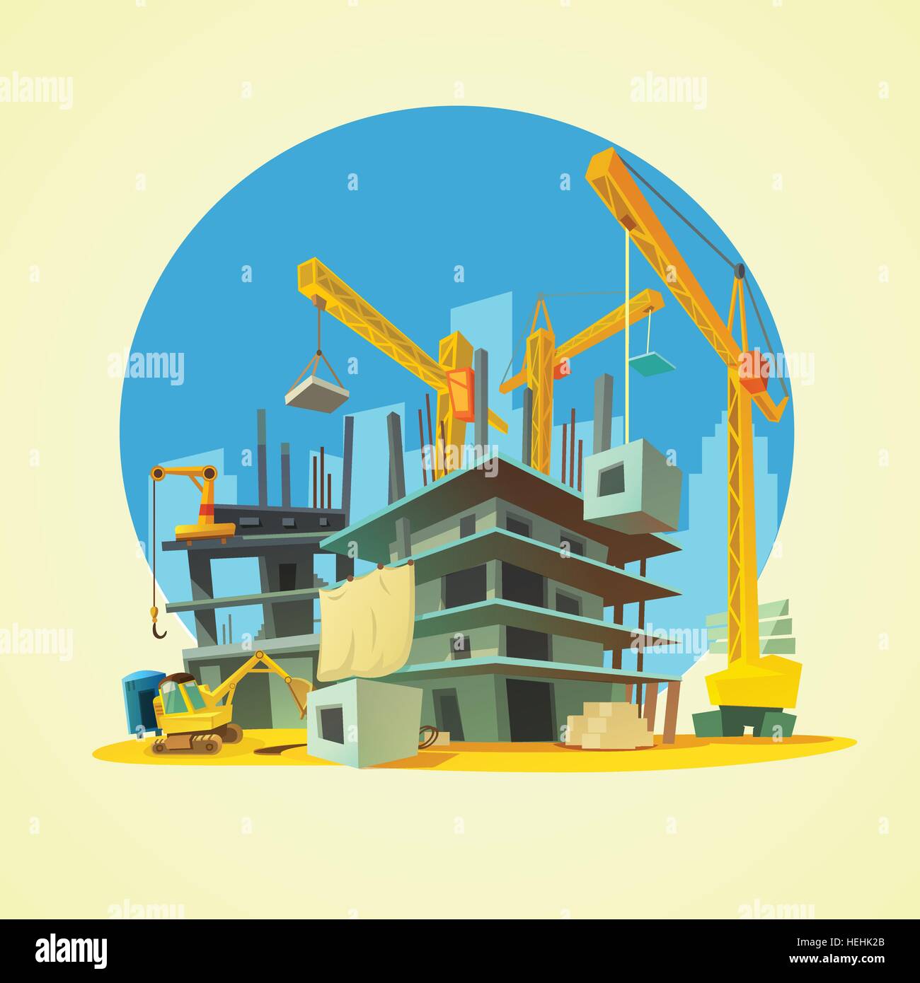 Construction cartoon illustration hi-res stock photography and images ...