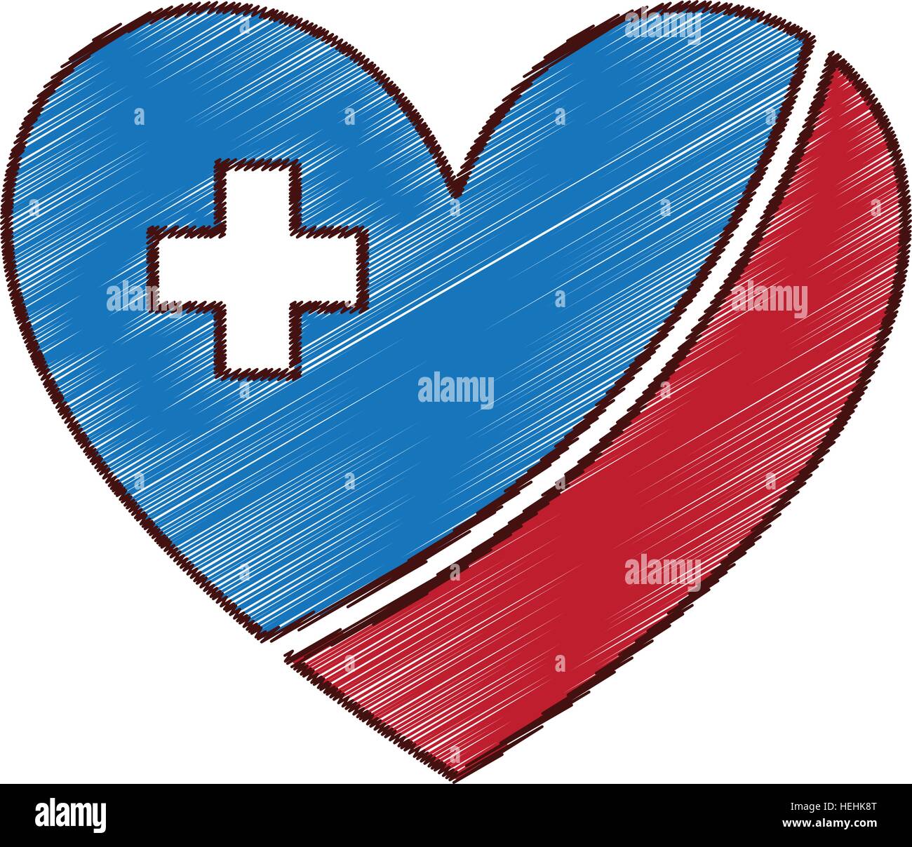 heart with medical symbol vector illustration design Stock Vector Image ...