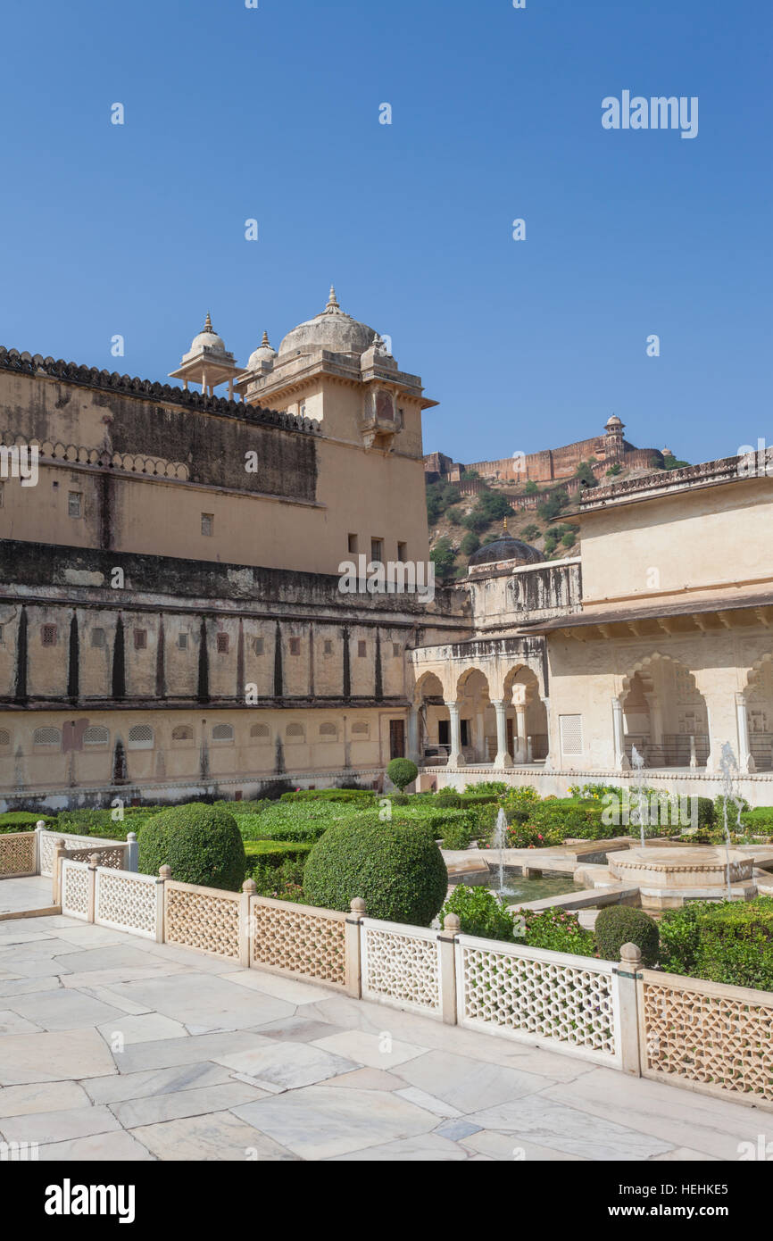 Courtyard of amber fort rajasthan india hi-res stock photography and ...