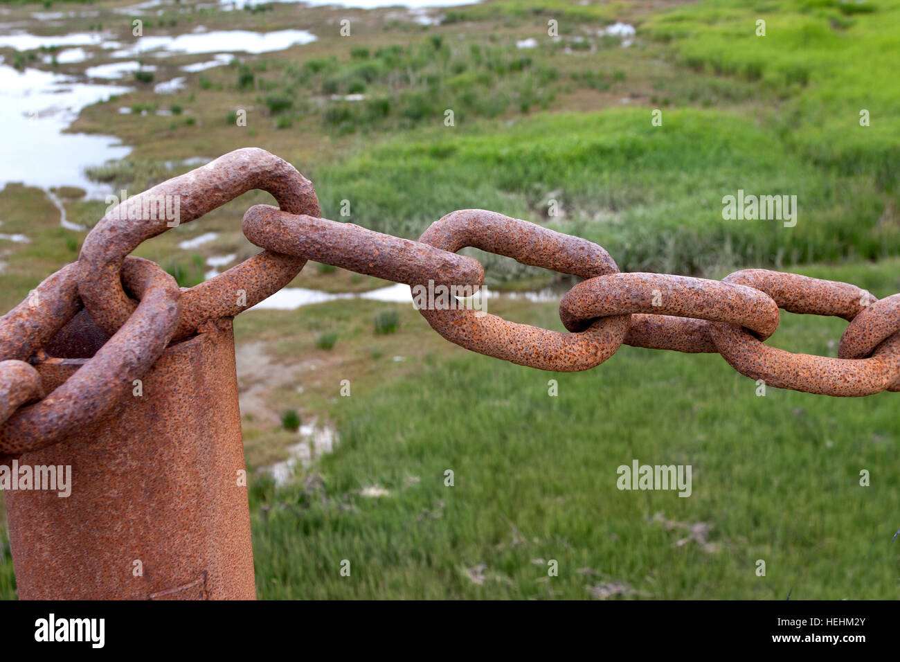 Rusty Chain Links Stock Photo - Alamy