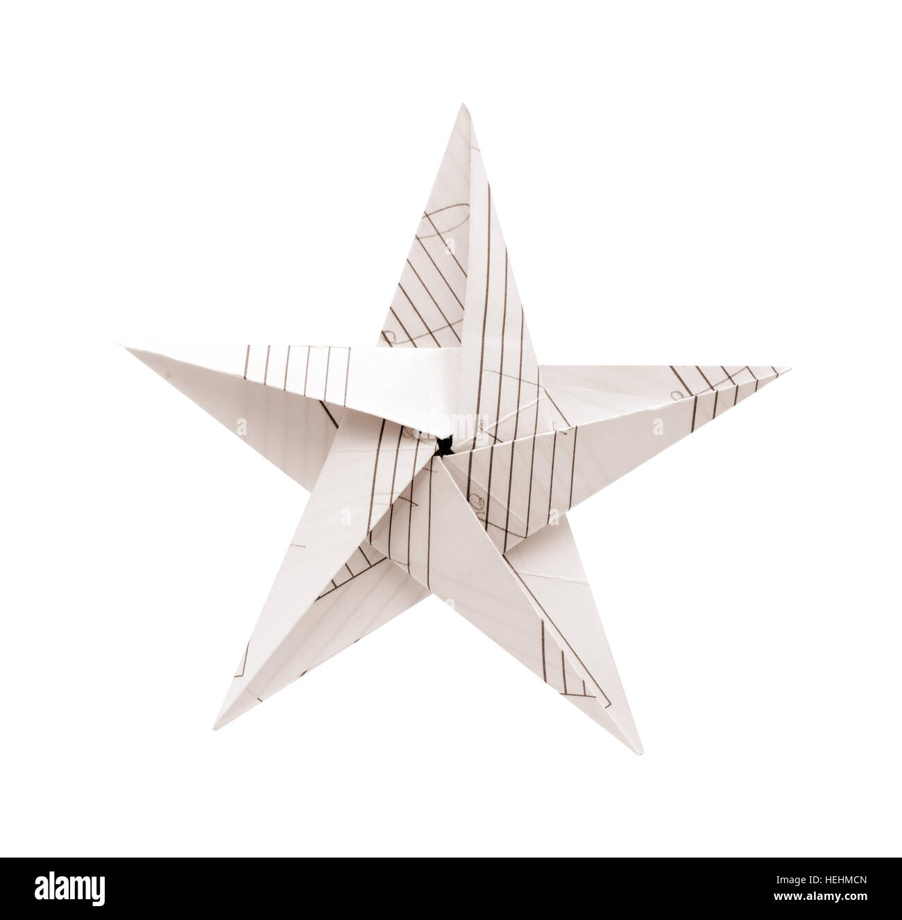 Simple paper star on Cut Out Stock Images & Pictures - Alamy