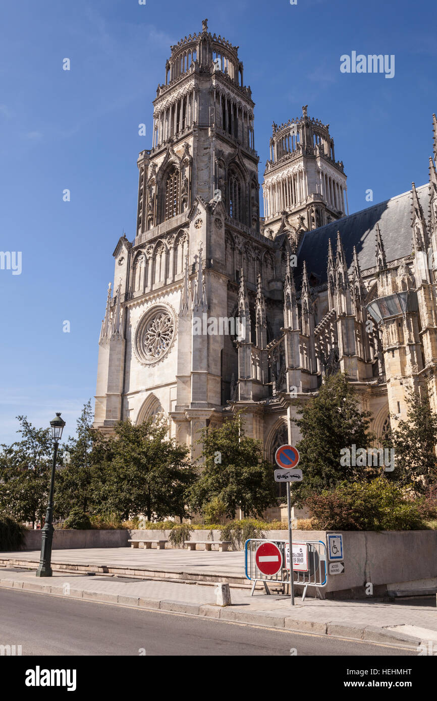 The cathedrale Sainte Croix d'Orleans or the cathedral of Orleans in ...
