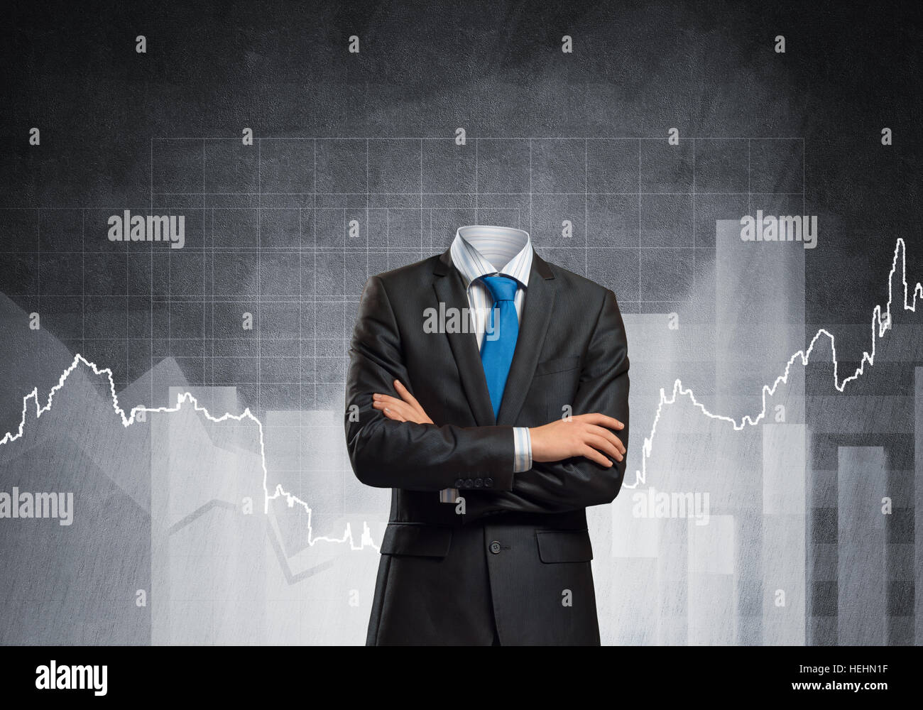 Businessman without head Stock Photo - Alamy