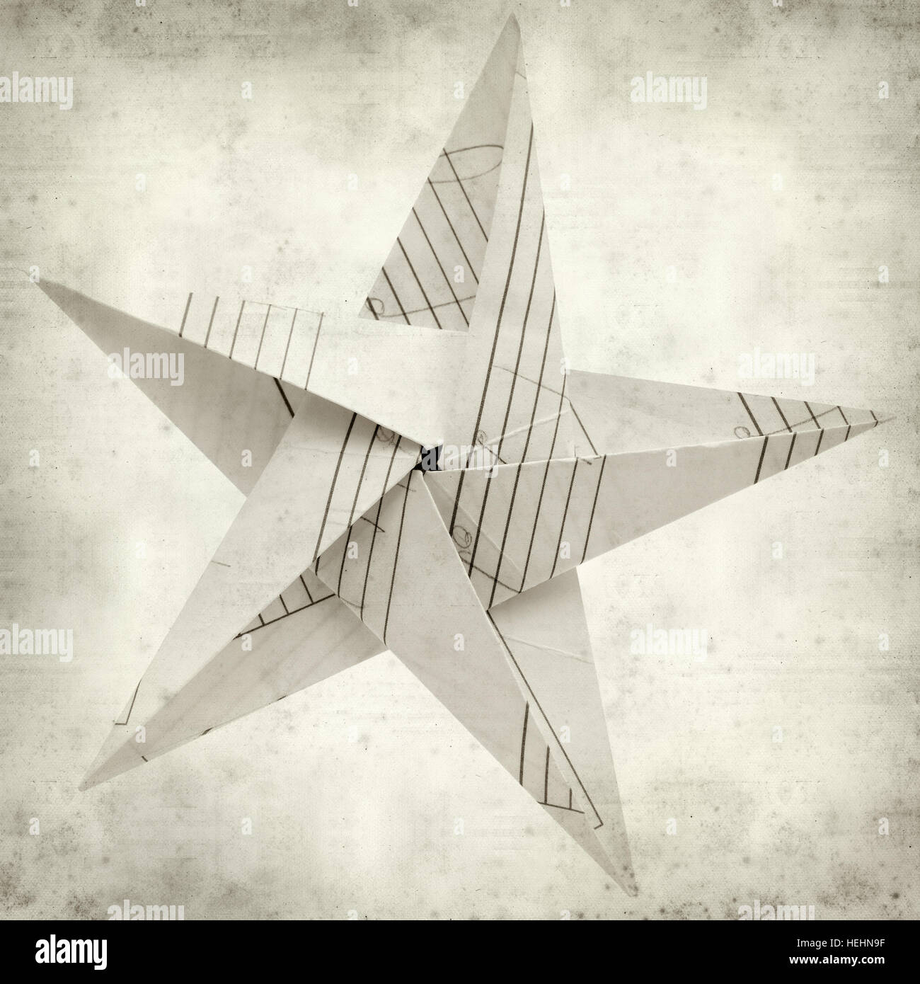textured old paper background with folded paper star Stock Photo - Alamy