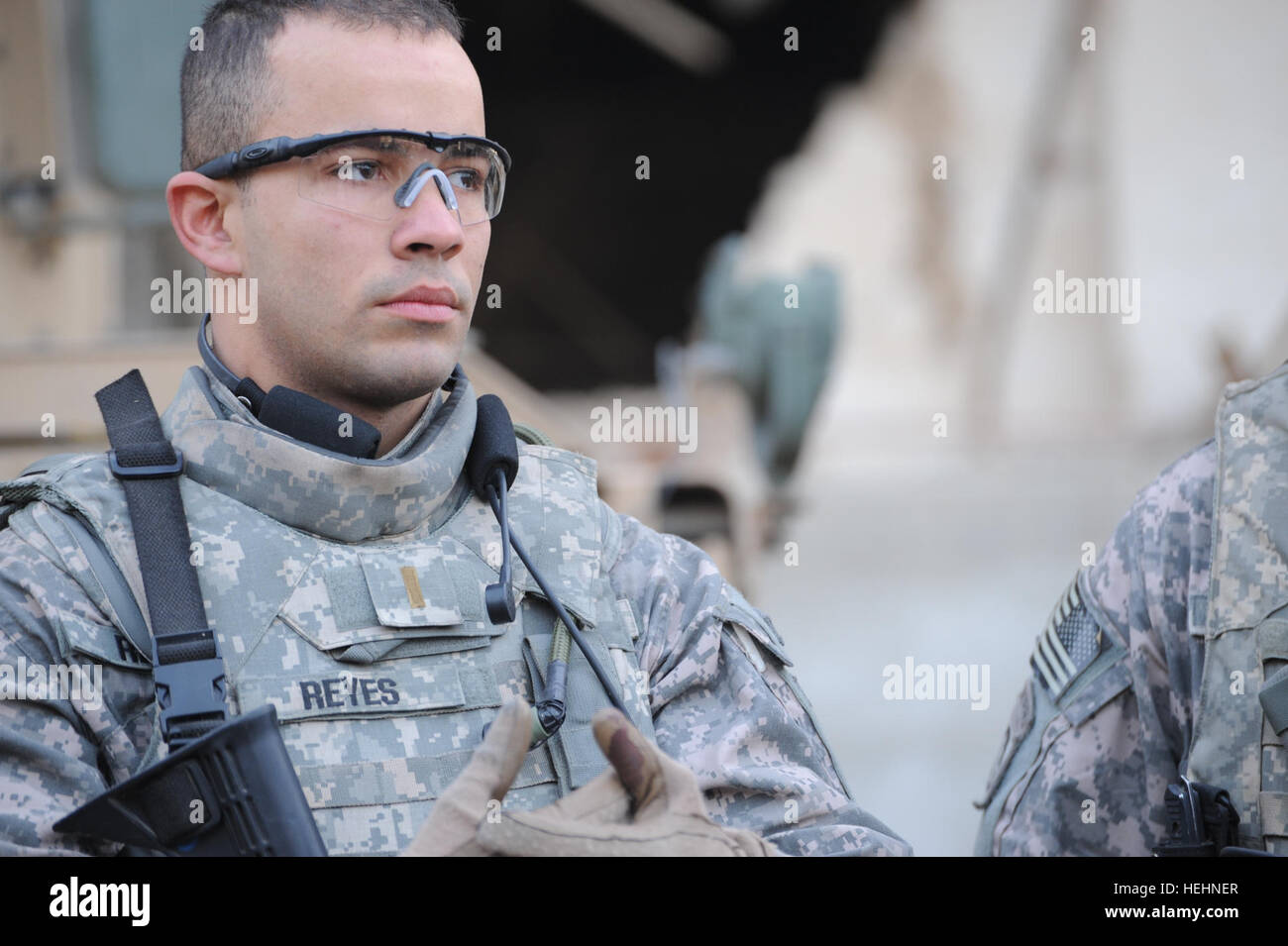 U.S. Army 2nd Lt. Luis Reyes of B Troop, 5th Cavalry, 73rd Regiment ...