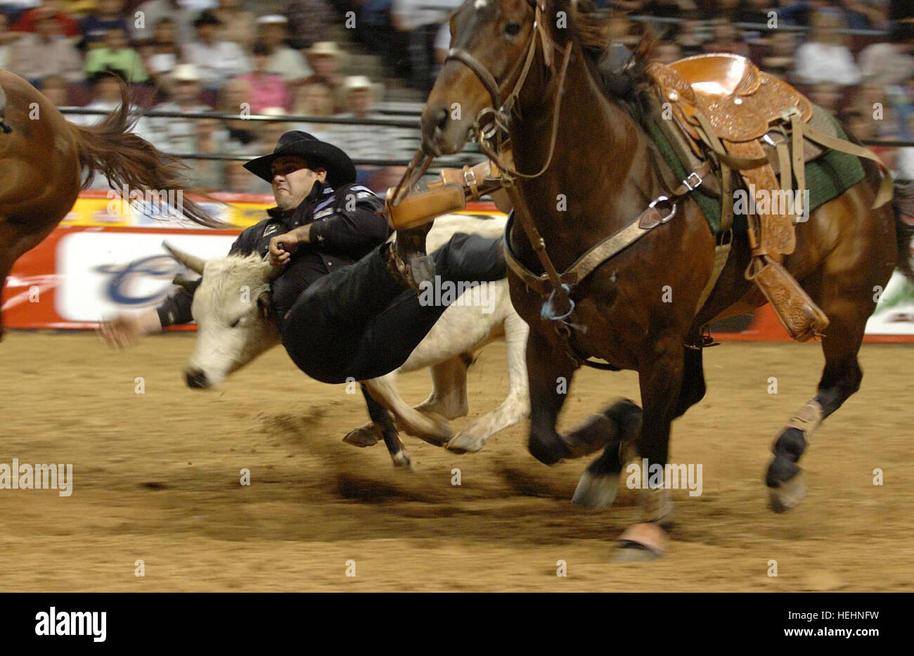 Las Vegas, May 15 - Steer wrestler Luke Branquinho, one of eight Army ...